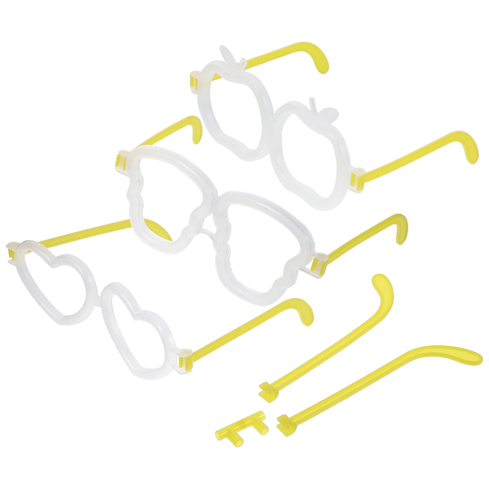 HONMEET 20 Sets Plastic Glowing Eyeglasses Connectors Variety Shapes ...
