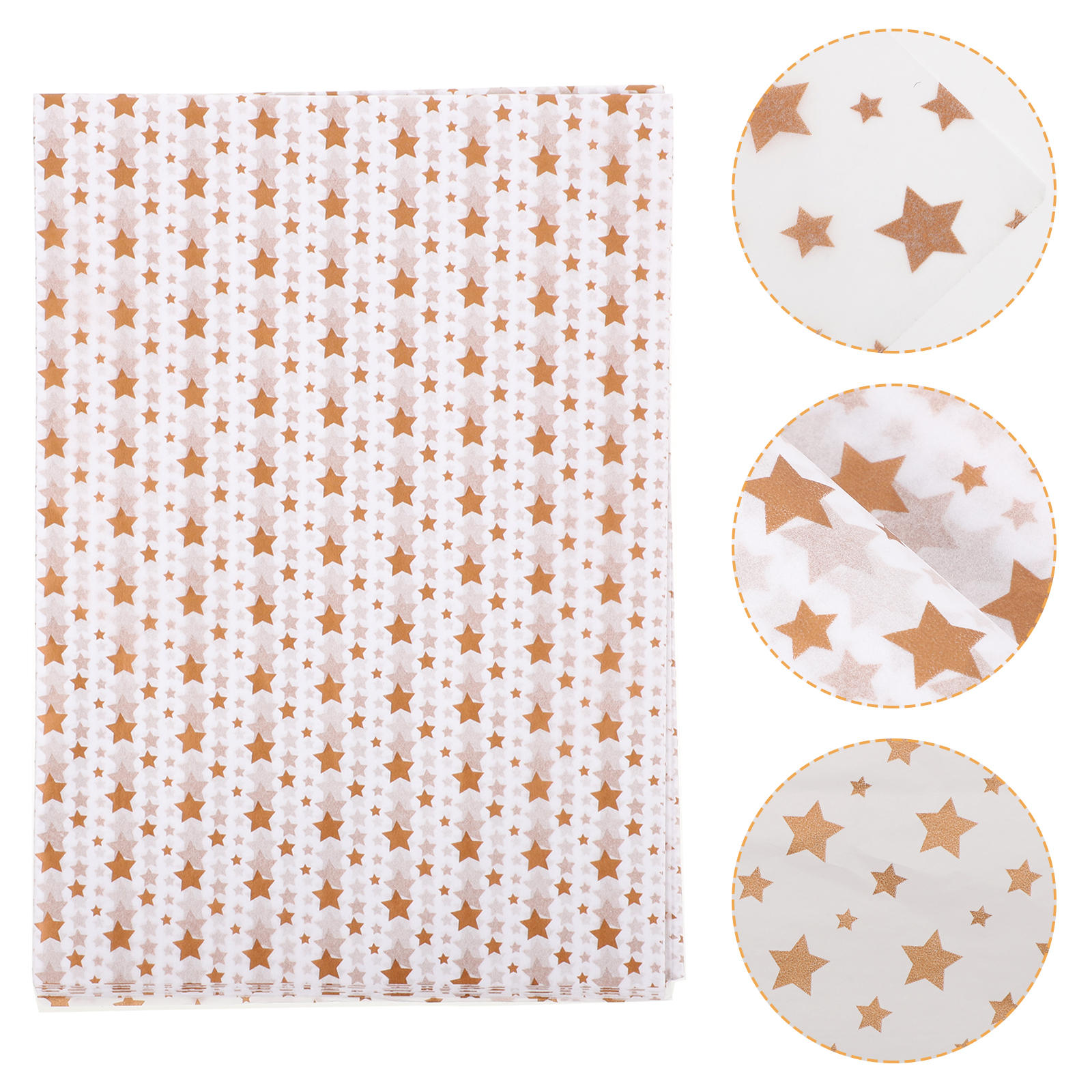 HONMEET 20 Sheets Star Tissue Paper Delicate Wrapping Paper For Flowers ...