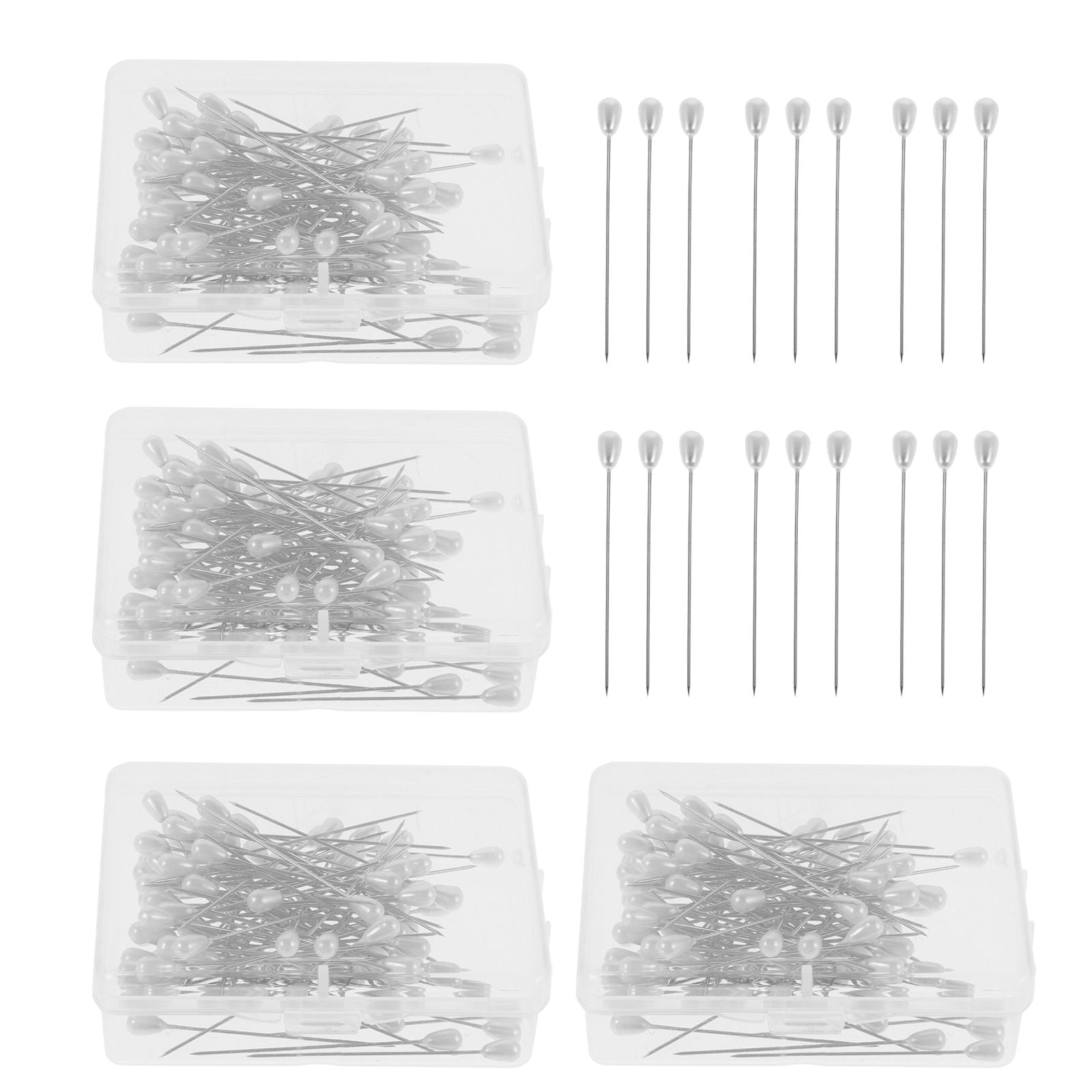 HONMEET 200Pcs Head Pins for Diy Floral Design White Steel and Plastic ...