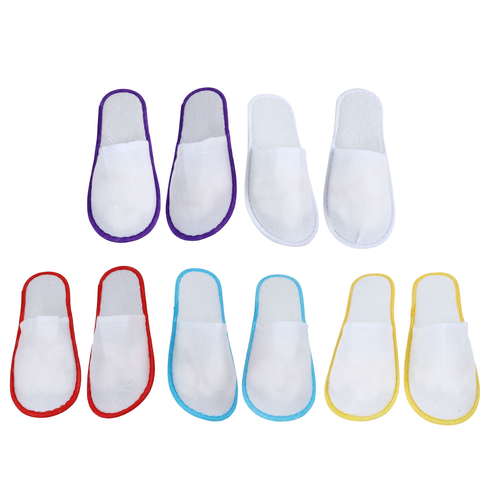 HONMEET Soft Disposable Slippers Plush Assorted Color 20 Set - Walmart.com