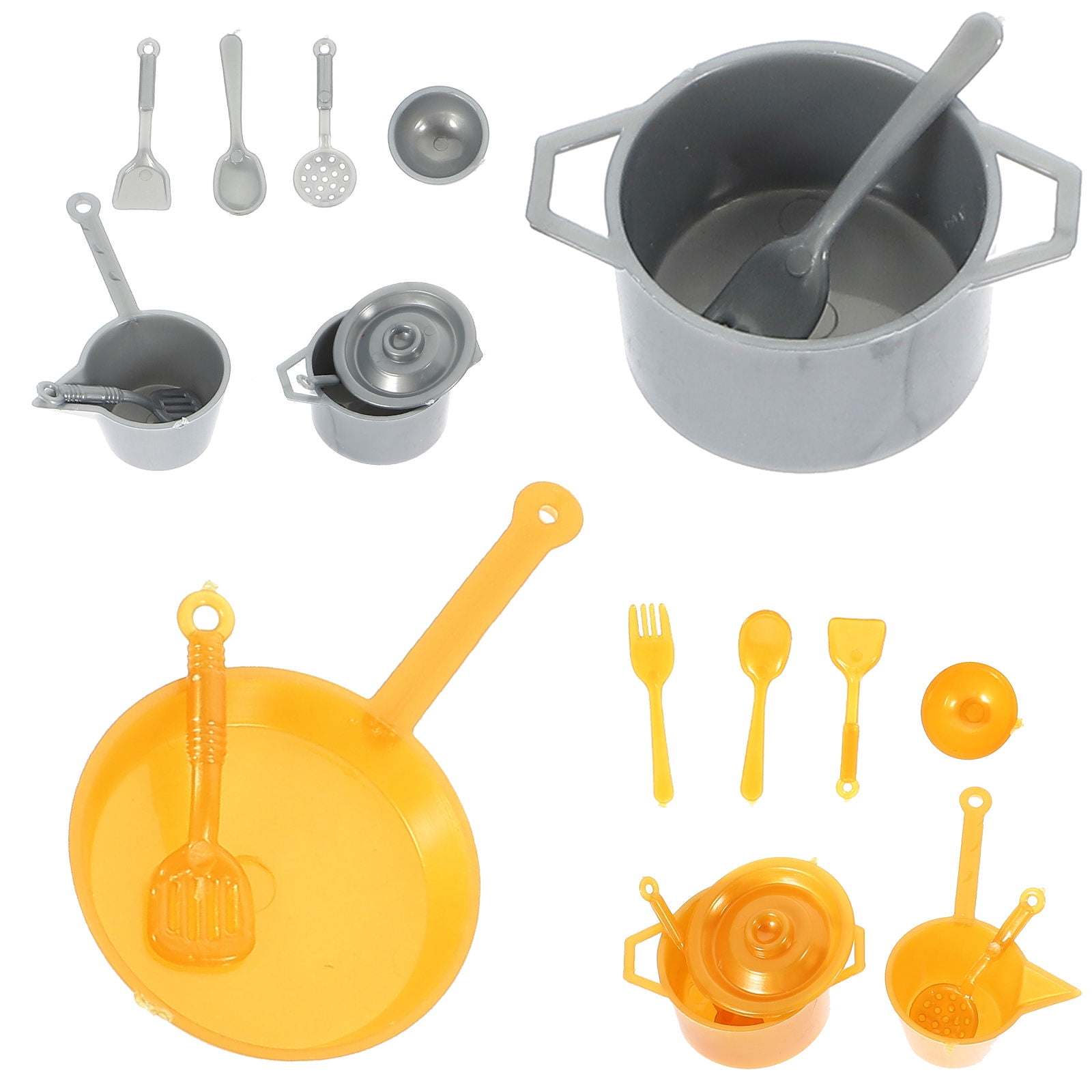 HONMEET Miniature Kitchen Accessories Mini Tableware Plastic 20pcs ...