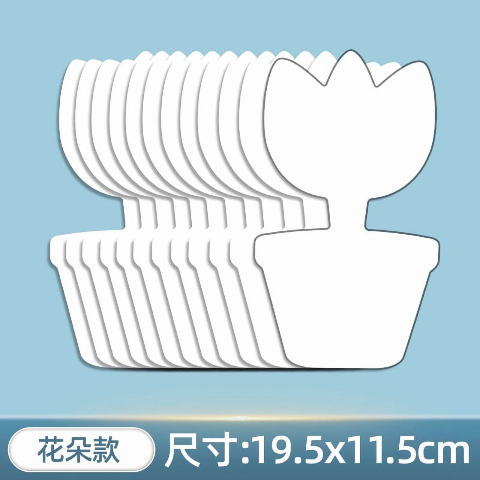 HONMEET 20pcs Unfinished Cardboard Flower Pot Cutouts for DIY Craft ...