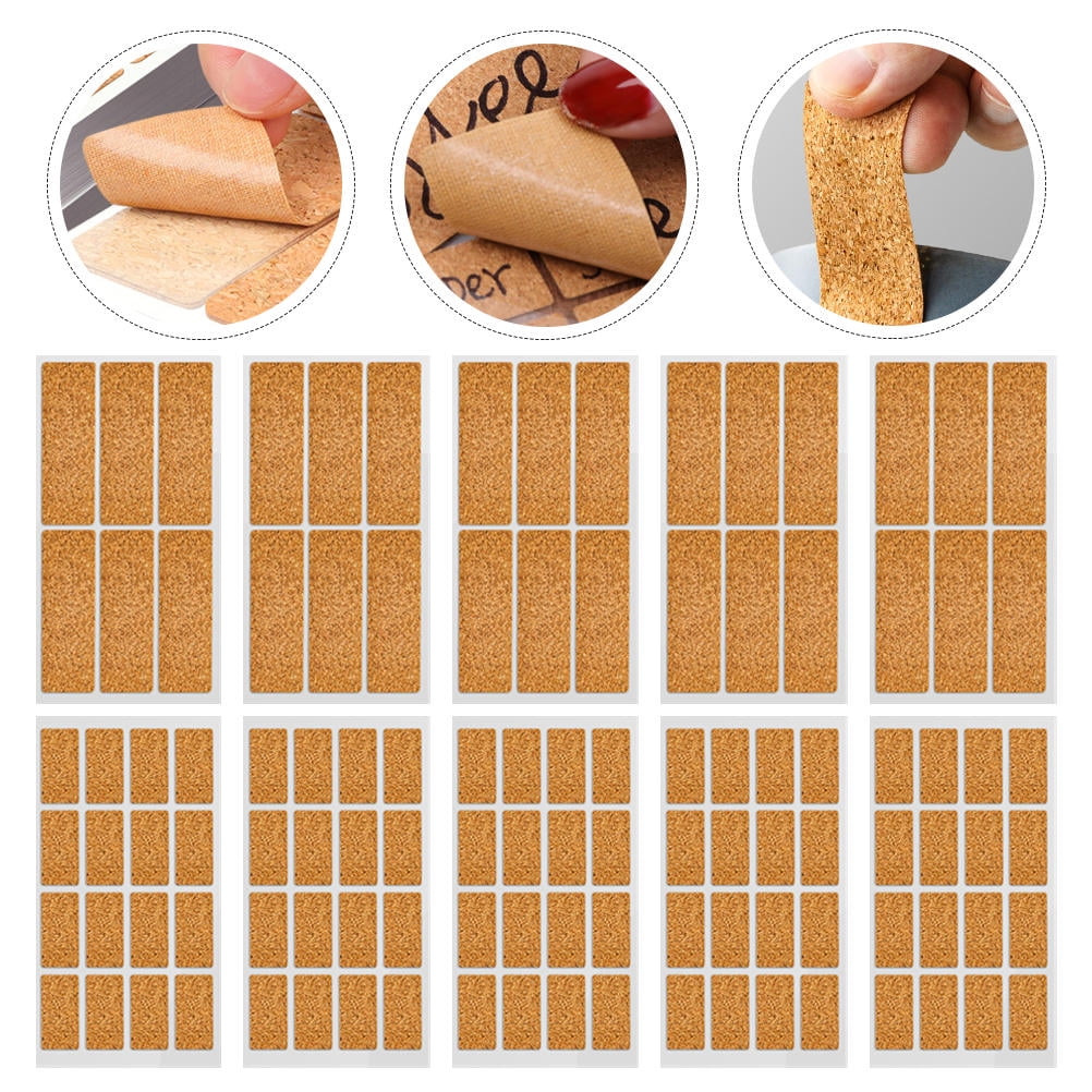 HONMEET Chocolate Cork Adhesive Labels for Food Storage Jars and ...