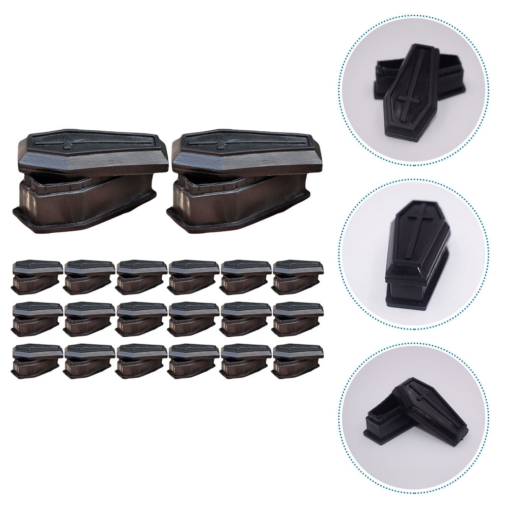 HONMEET Coffin Shape Miniature Coffin Boxes Black 24Pack - Walmart.com