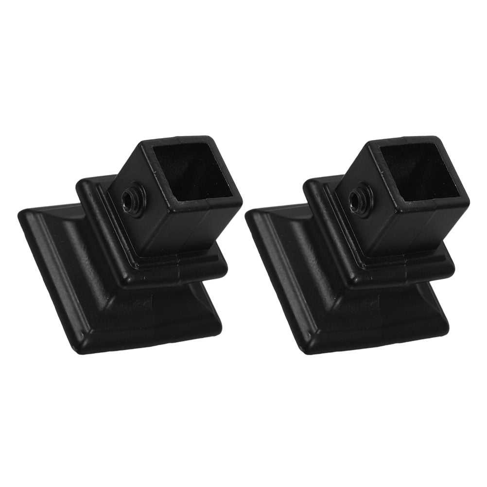 HONMEET Staircase Connector Hardware Stair Posts Railing Base Black 2Pcs - Walmart.com