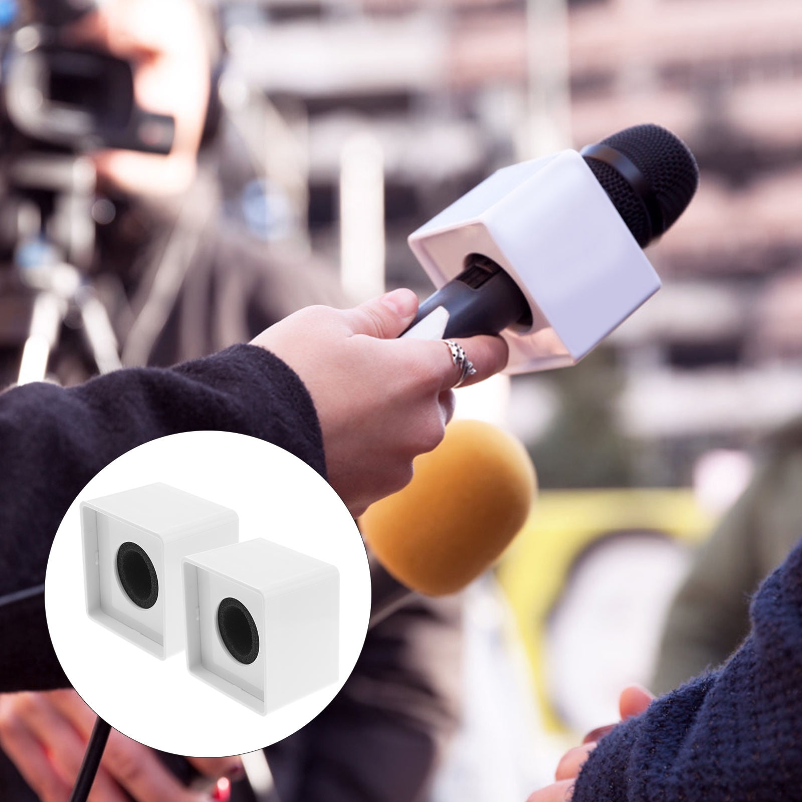 HONMEET 2Pack Mic Flags Molding Square Microphone for Professional ...