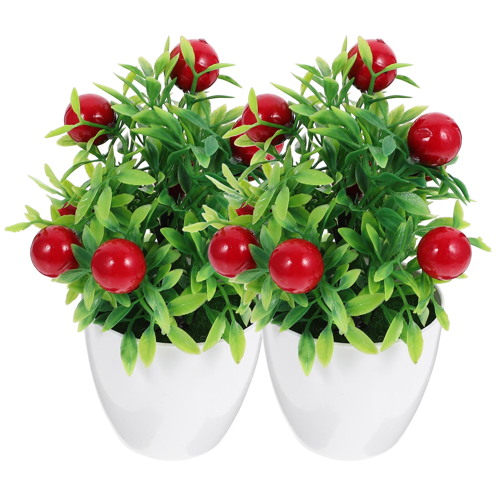 HONMEET 2Pcs Artificial Fruit Tree Bonsai Simulation Bonsai Tree for ...