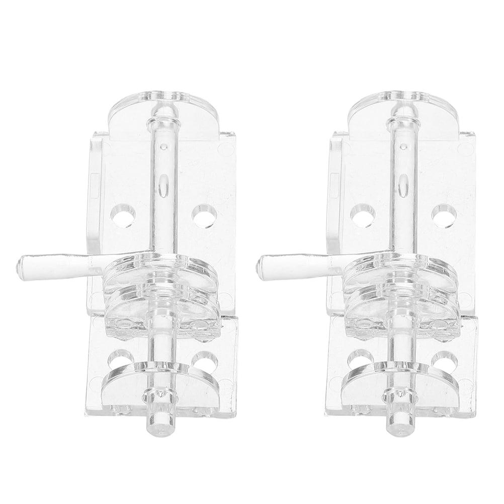 HONMEET Clear Adhesive Latch Transparent Acrylic Door Lock 2Pcs ...