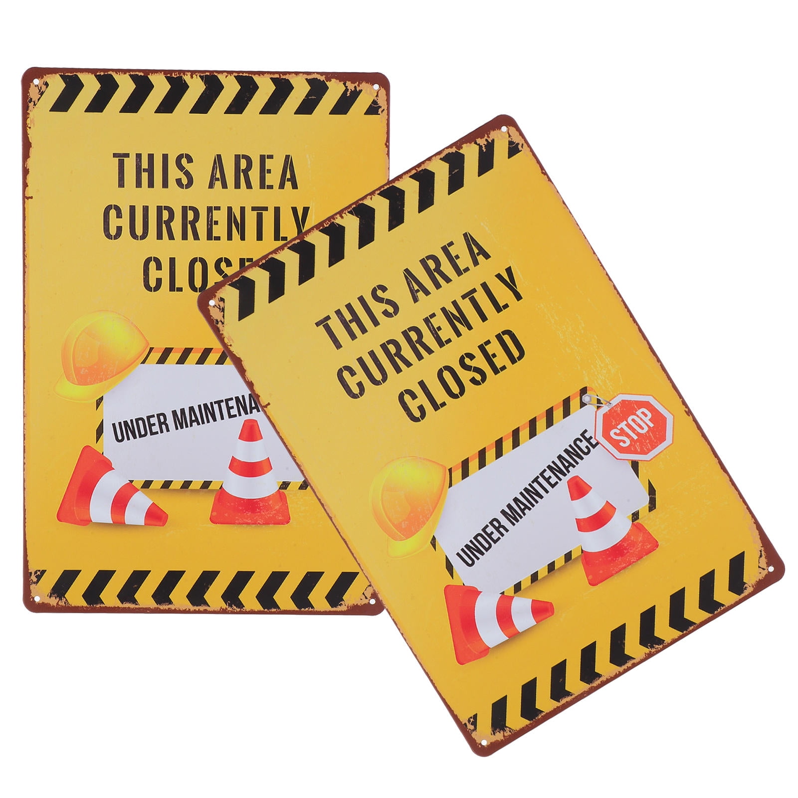 HONMEET 2Pcs Bathroom Door Sign Iron for Commercial Zones Safety ...