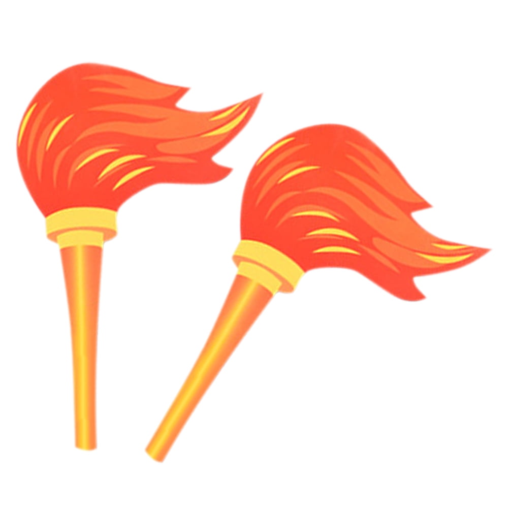 HONMEET 2Pcs Cylindrical Torch Props with Realistic Design for Bonfire ...