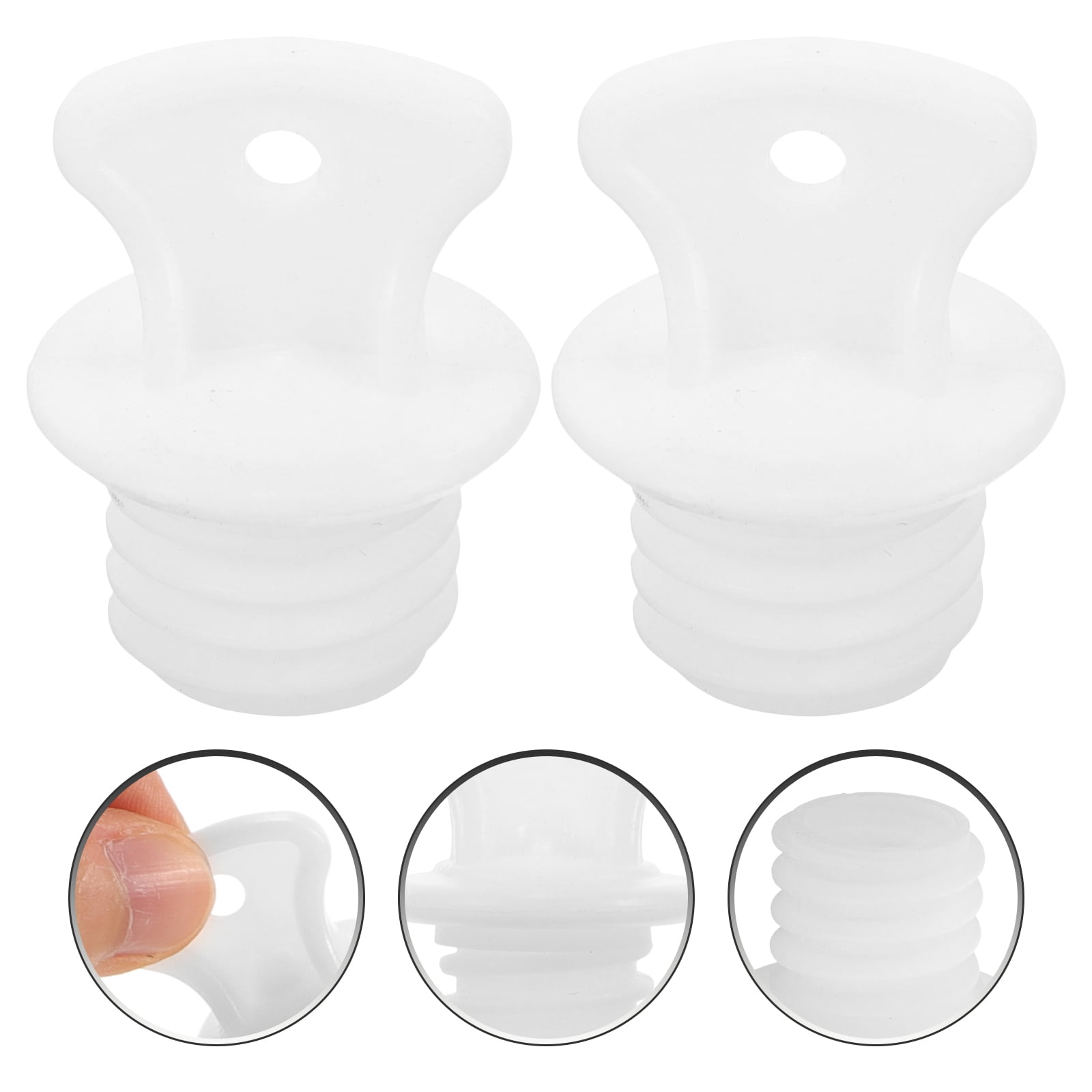 HONMEET 2Pcs Hot Water Bottle Caps for Sealing and Replacement White ...