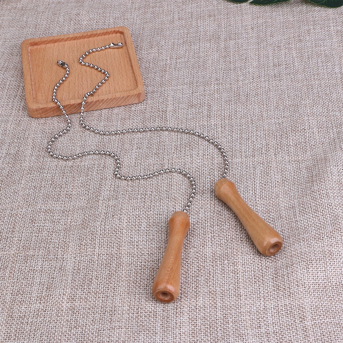 HONMEET 2PCS Brown Wooden Ceiling Fan Pull Chains Home Decoration ...