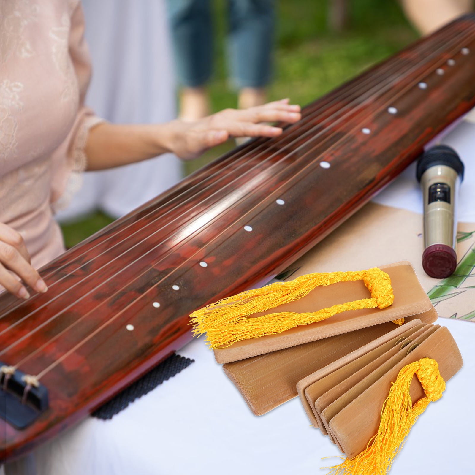 HONMEET 2Pcs Percussion Instruments Multi Bamboo Clappers For Drama ...