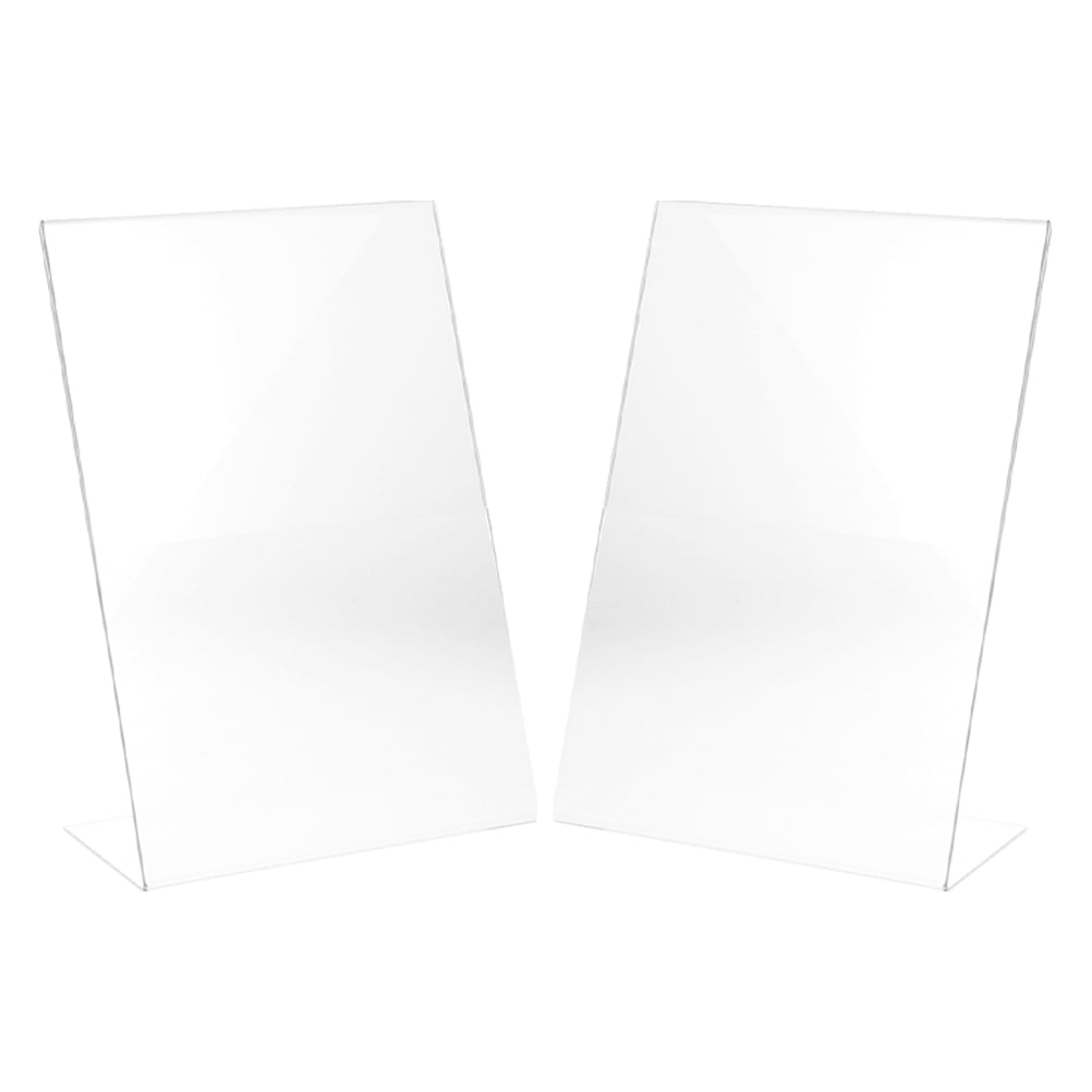 HONMEET Sign Holder Display Rack Transparent Acrylic 2Pcs - Walmart.com