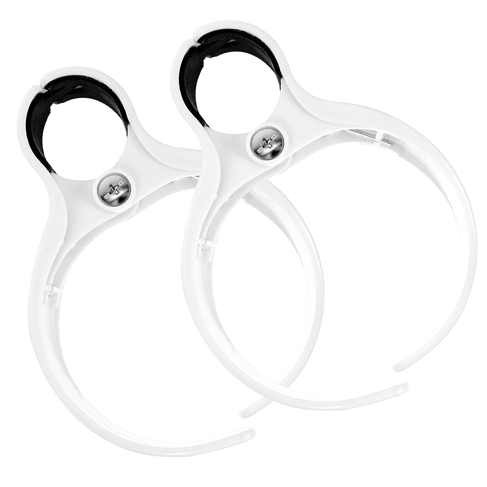HONMEET 2-Pack White ABS Plastic and Steel Tableside Cup Holders with ...