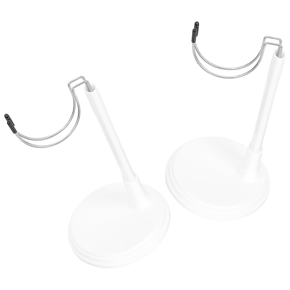 HONMEET Figurine Display Stand Doll Display Stand White 2Pack 12.2X3 ...