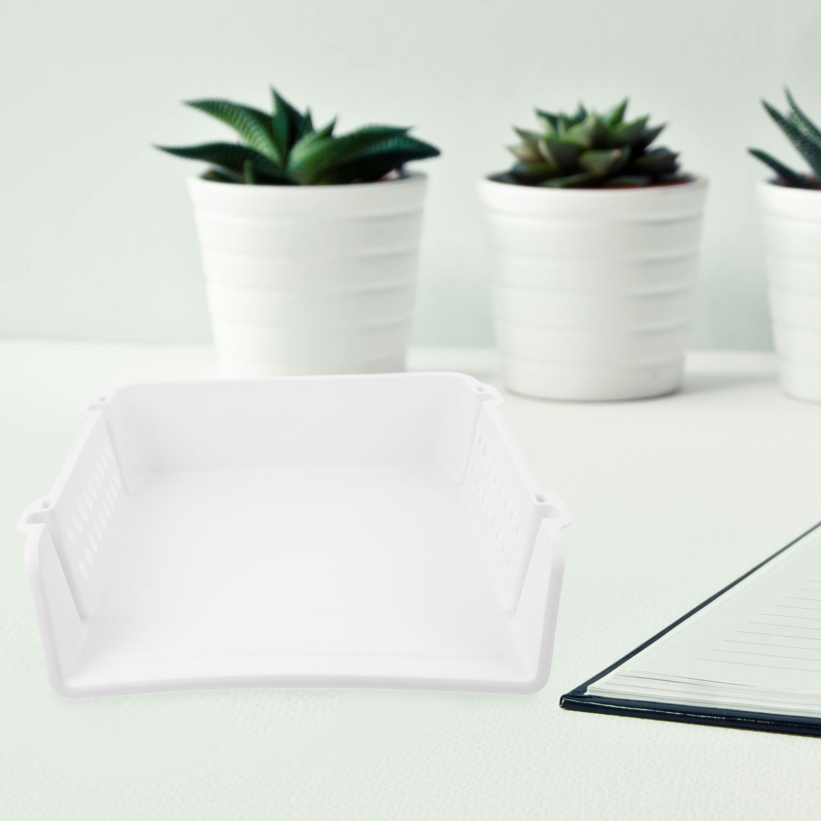 HONMEET 2Set File Storage Organizer White Color for Office Desktop ...