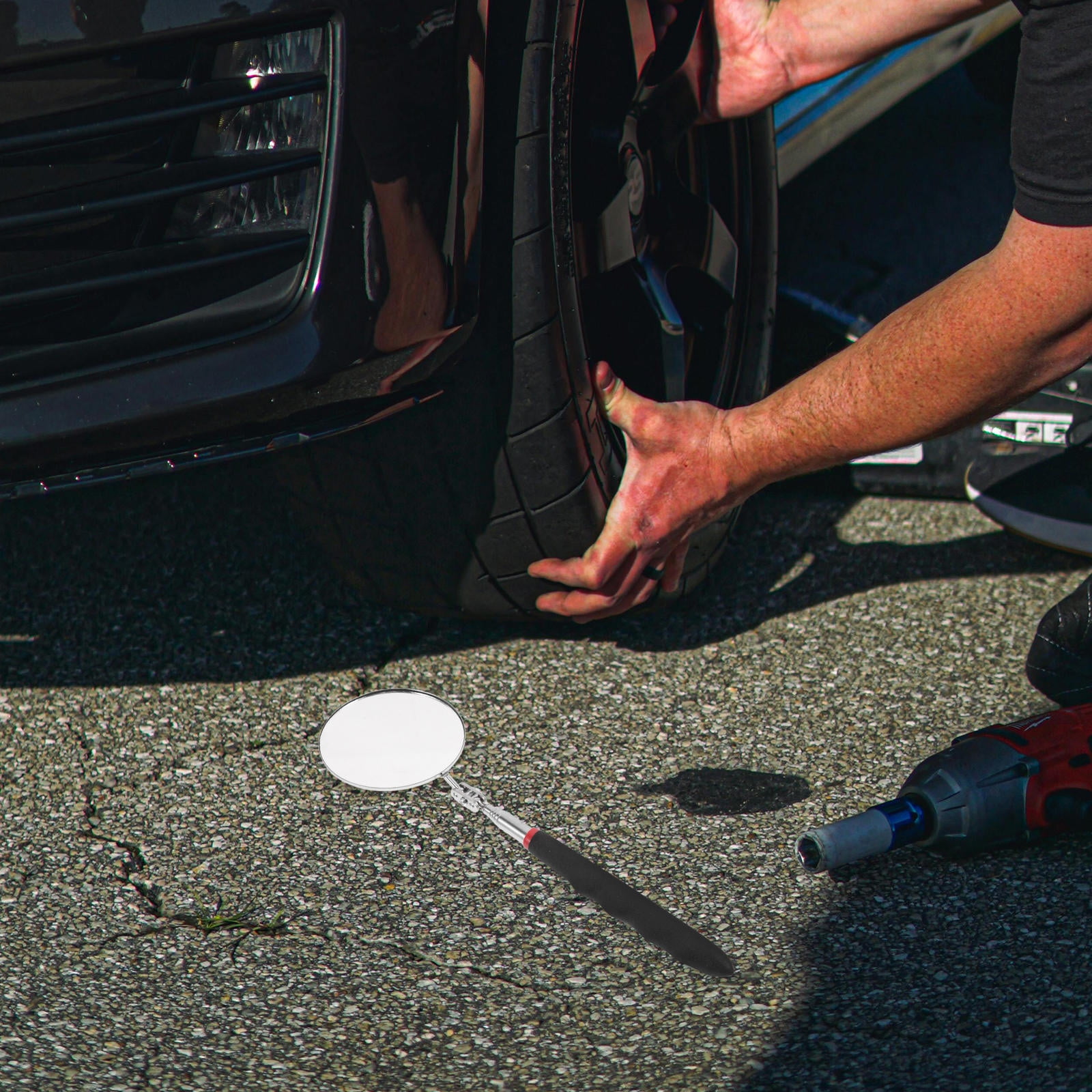 HONMEET 2Set Telescopic Inspection Mirror with Length Adjustment for ...