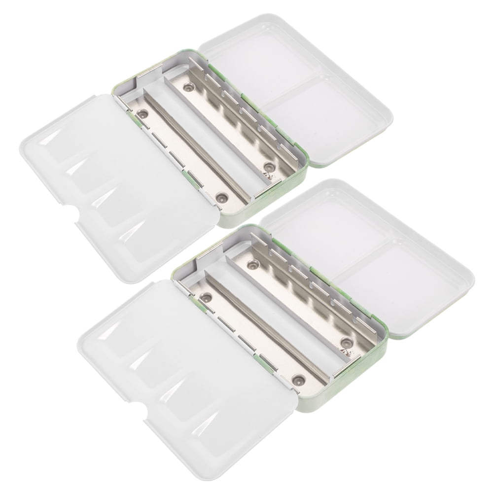 HONMEET 2Set Watercolor Palette Trifold Iron Portable Mixing Colors for ...