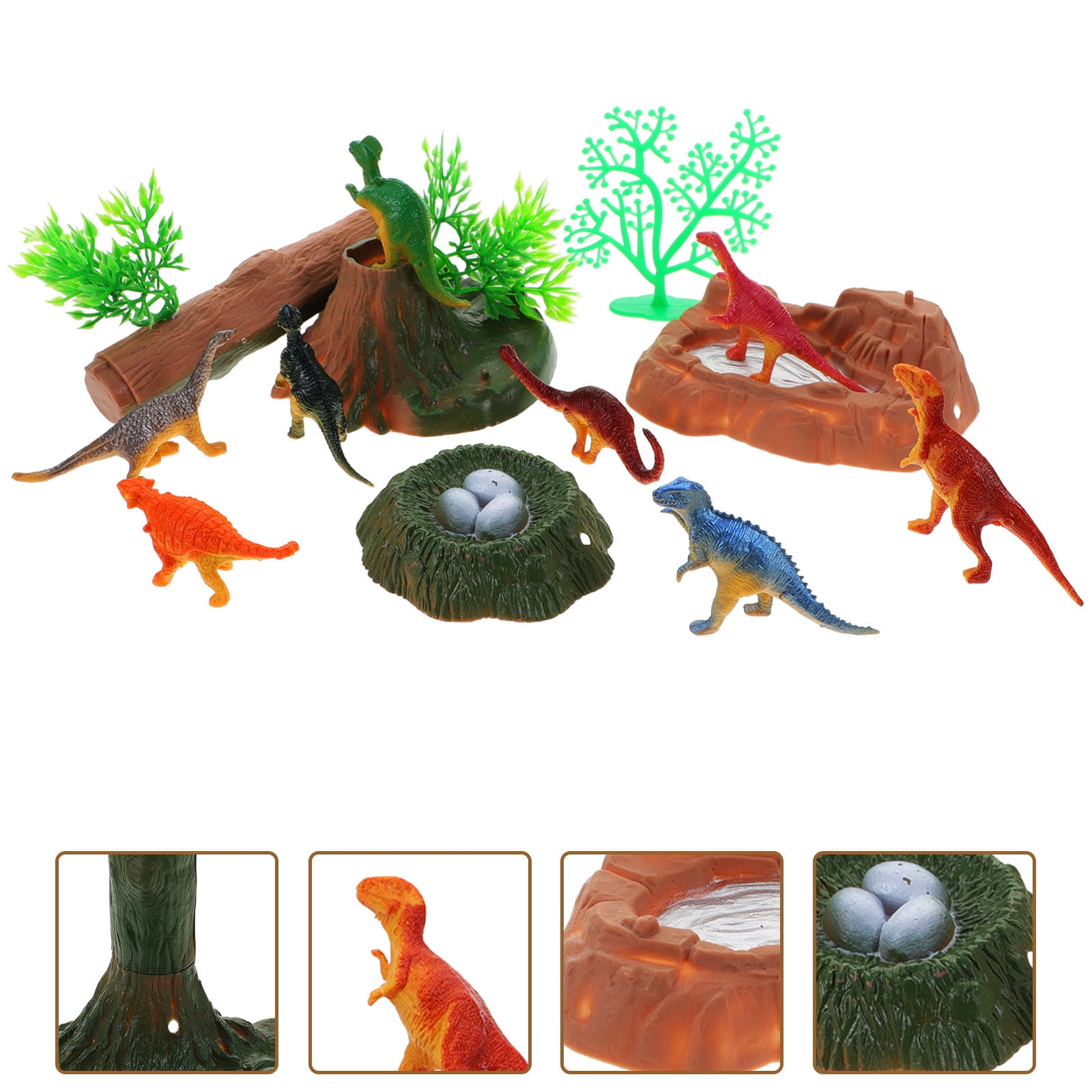 HONMEET 2 Sets Dinosaur Model Kits Assorted Colors Plastic Figures for ...