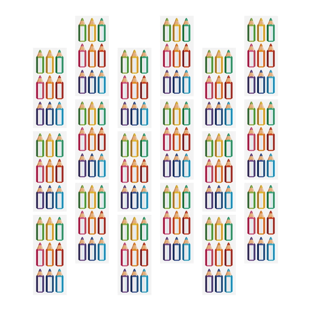 HONMEET 30 Sheets Pencil Name Tags Copperplate Paper Labels for School ...