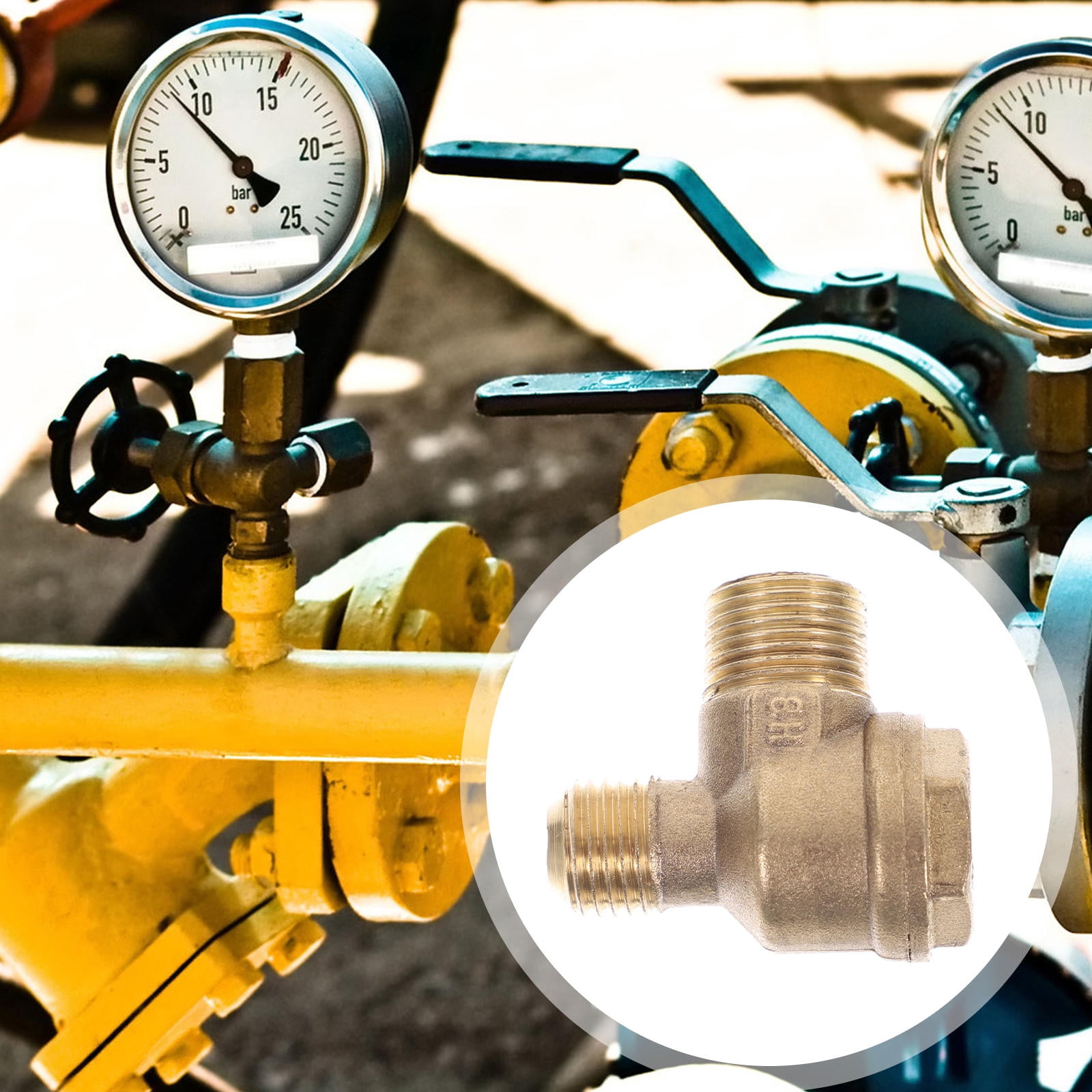 HONMEET Check Valve for Compressor Copper Golden 1Pcs for Air ...