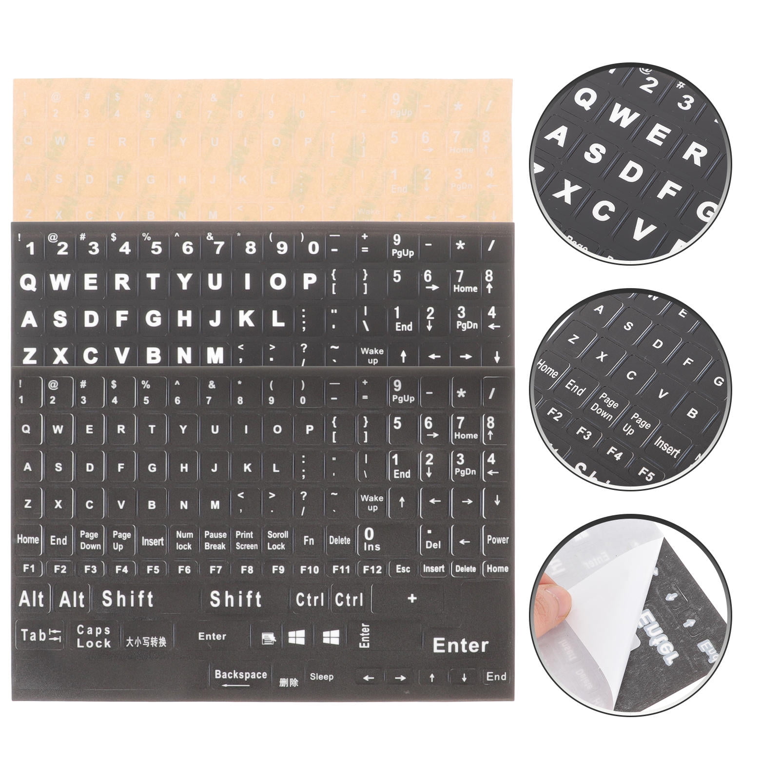 HONMEET Universal English Keyboard Stickers PVC Material Standard ...