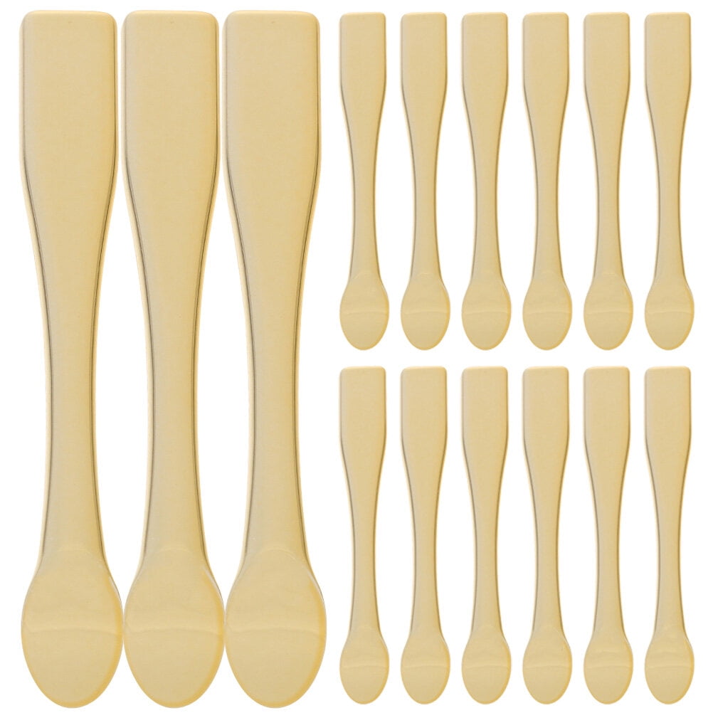 HONMEET 3Pack Plastic Spoons Golden for Daily Skin Care Application ...