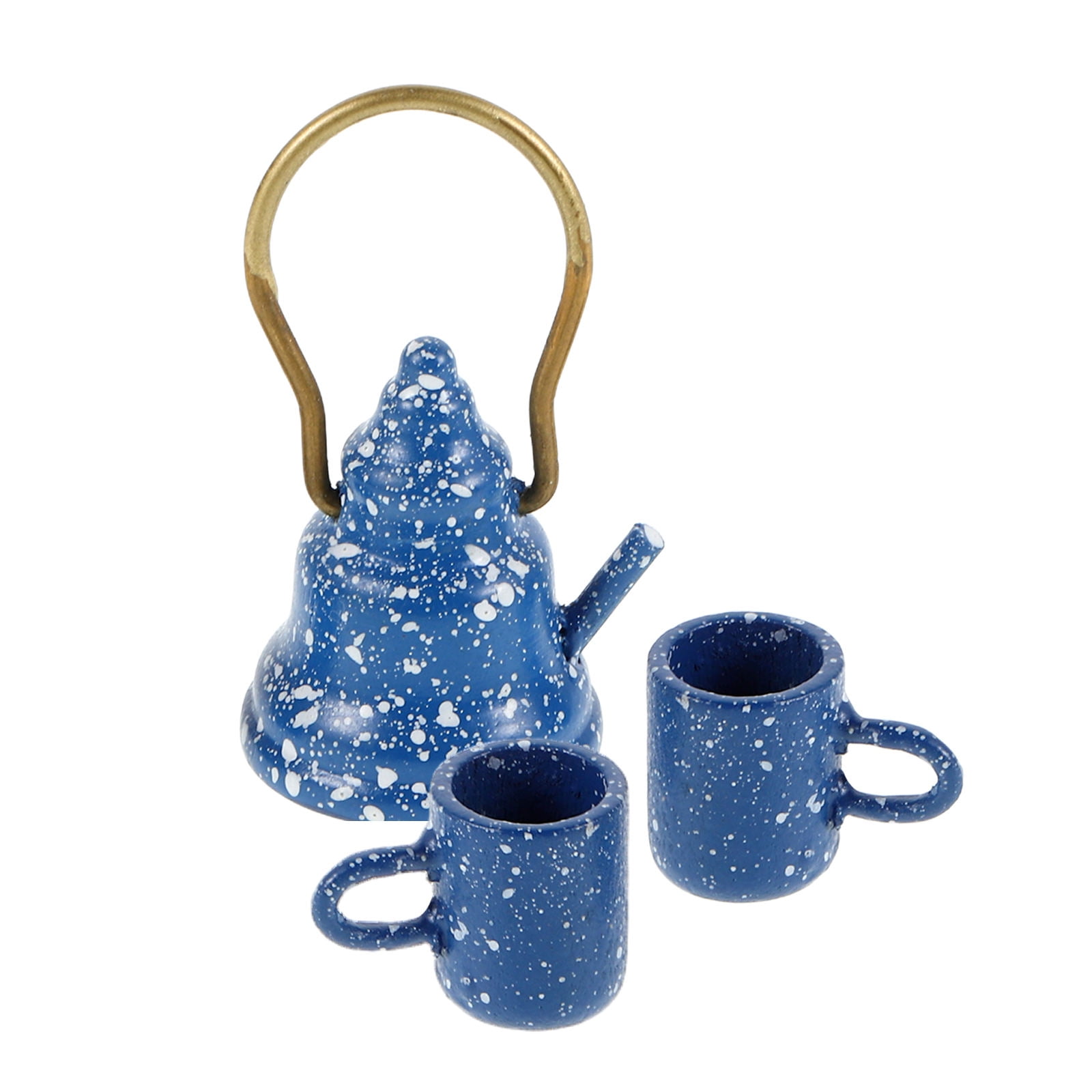 HONMEET 3Pcs Doll Tea Set Wooden And Iron Miniature Design For Children ...