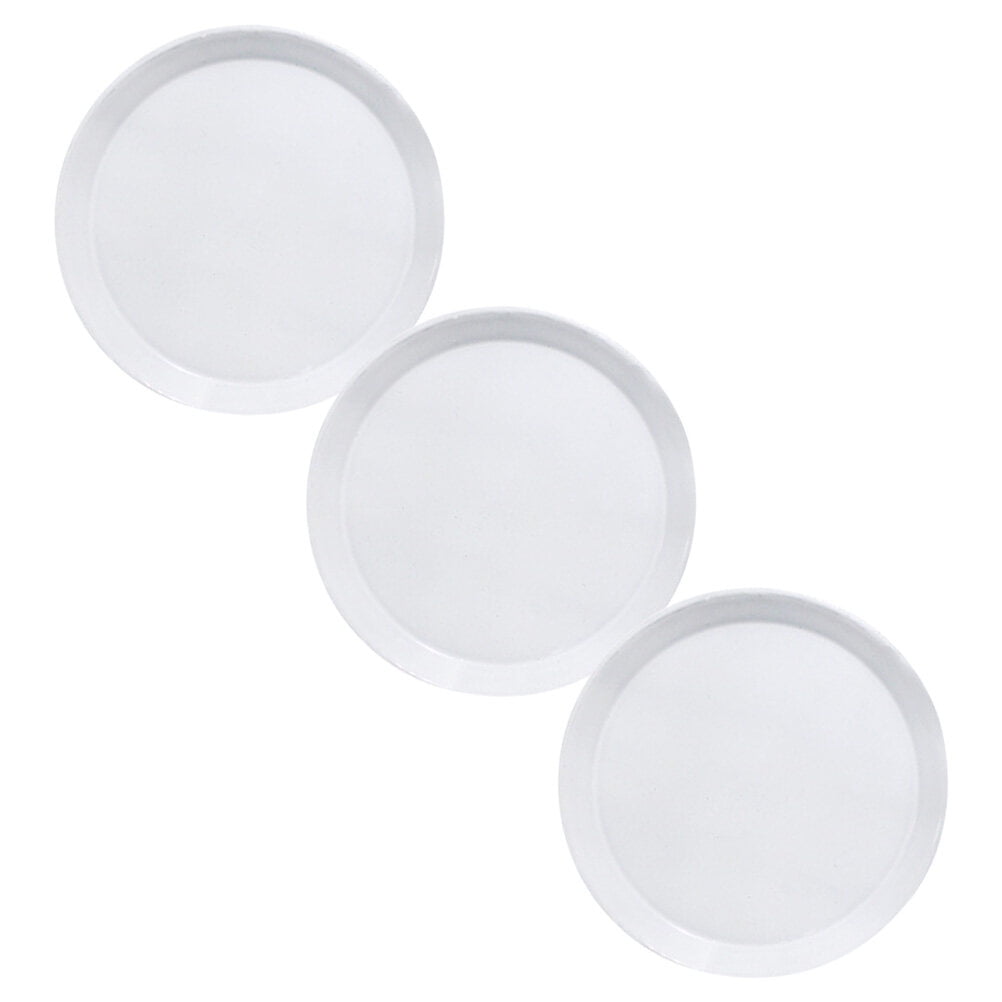 HONMEET 3Pcs Mini House Dish Miniature Dishes With Tray White Round ...