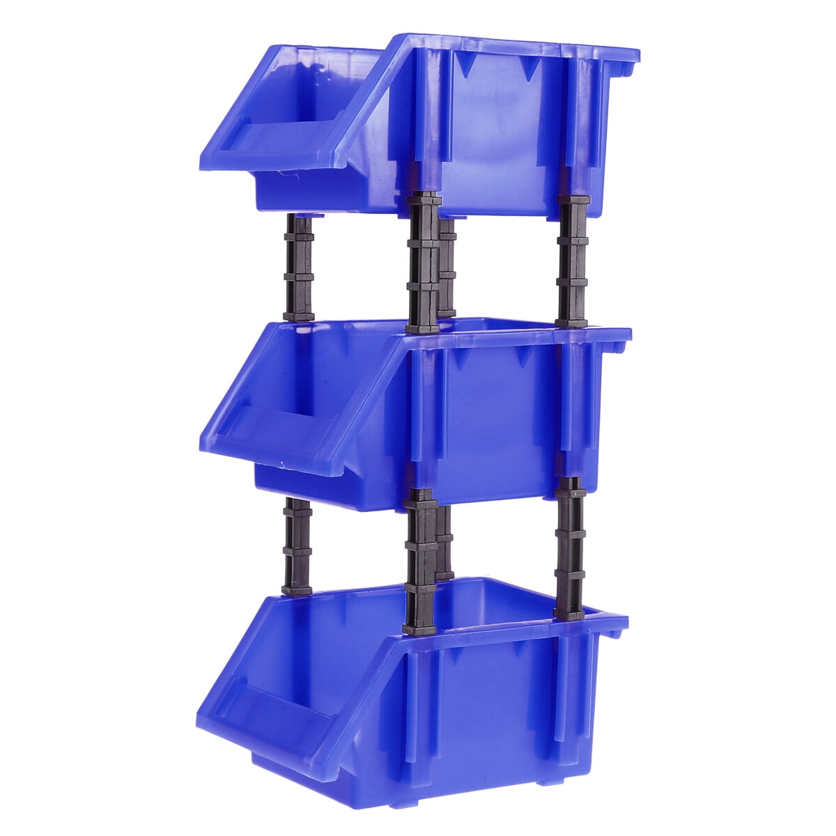 HONMEET 3Set Diy Plastic Storage Boxes Blue Tool And Parts Organizer ...