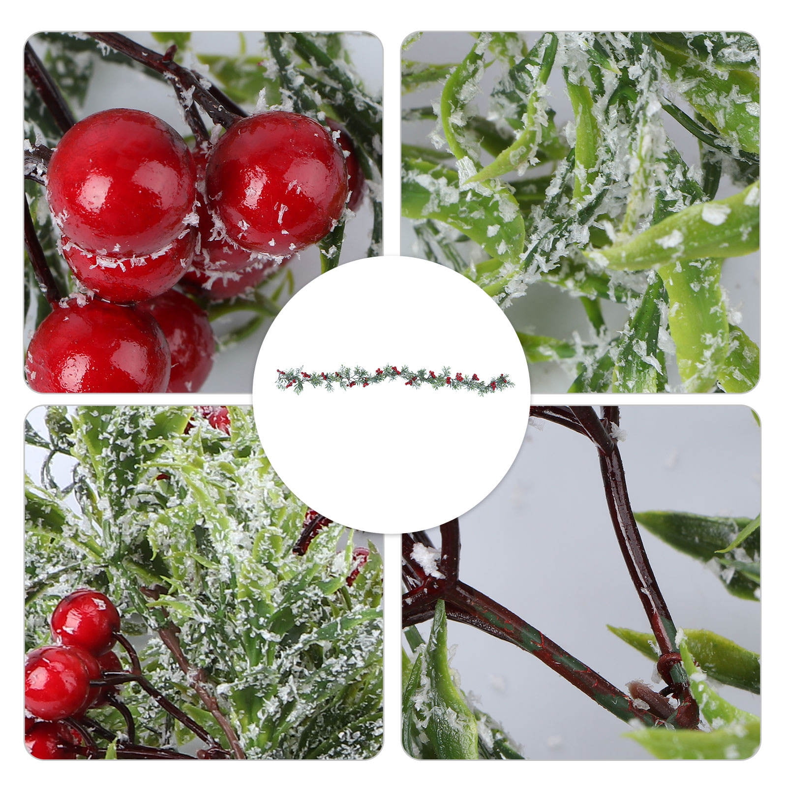 HONMEET Plastic Pine Gars Glitter Realistic DIY Christmas Party ...