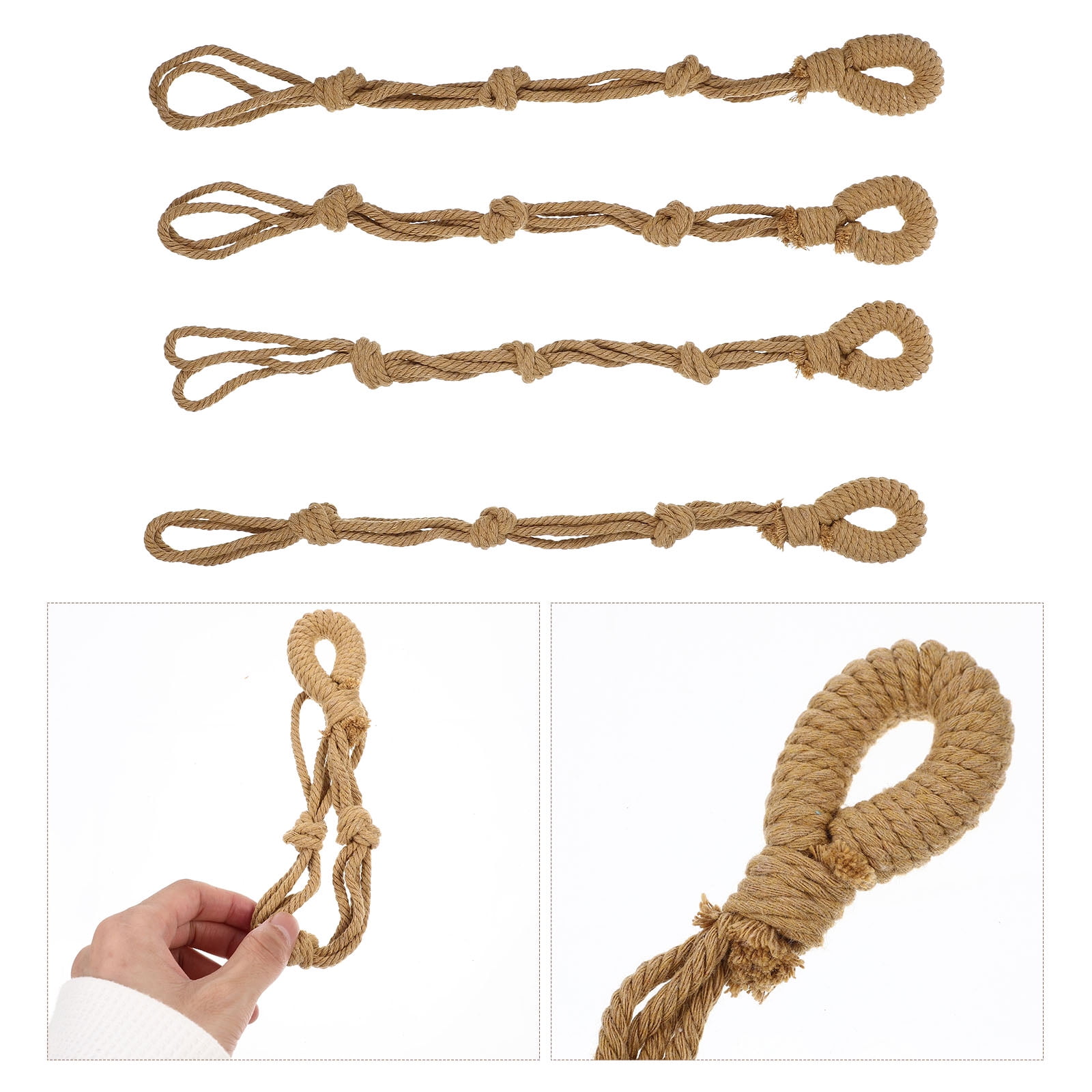 HONMEET 4Pcs Brown Cotton Plant Hangers Extender for Hanging Plants 15* ...