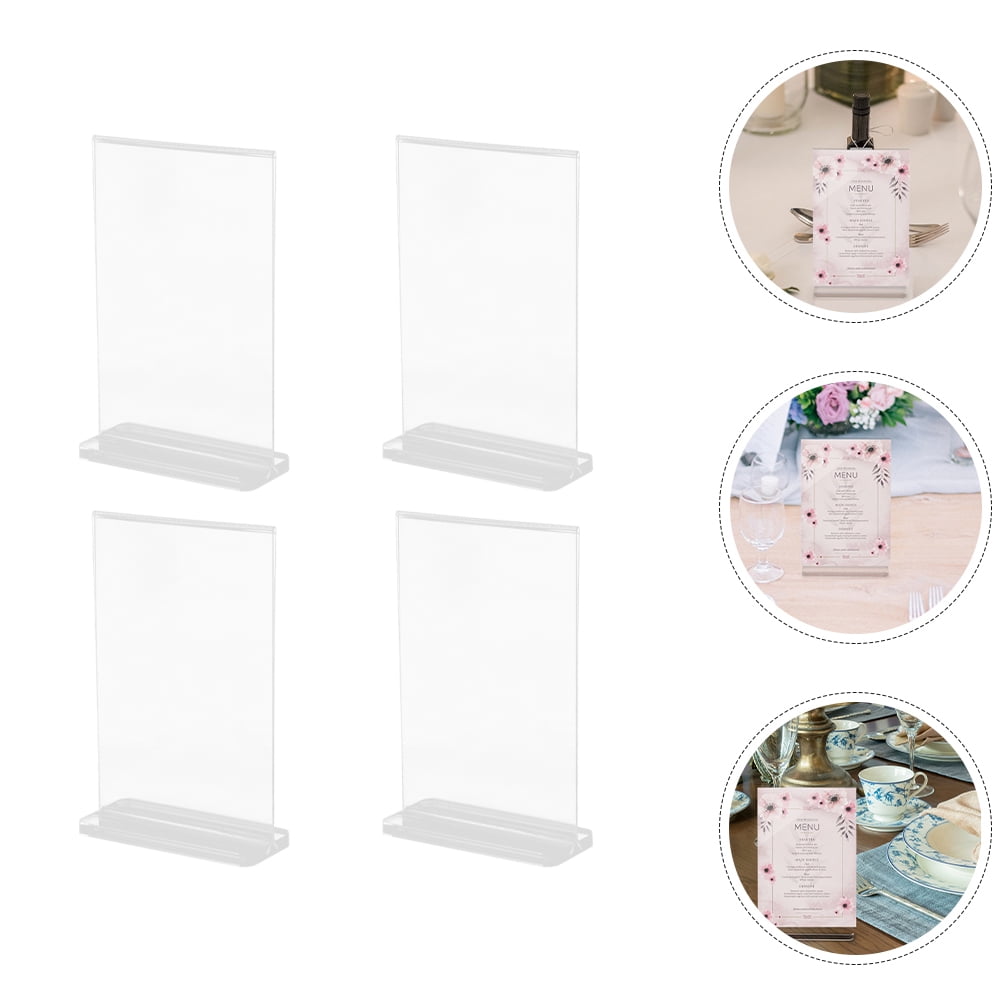 HONMEET 4Pcs Clear Sign Holder T-shaped Design for Price Display in ...