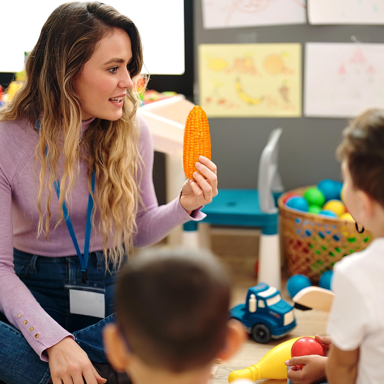 HONMEET 4Pcs Fake Corn Prop Orange for Home and Farmhouse Decor ...