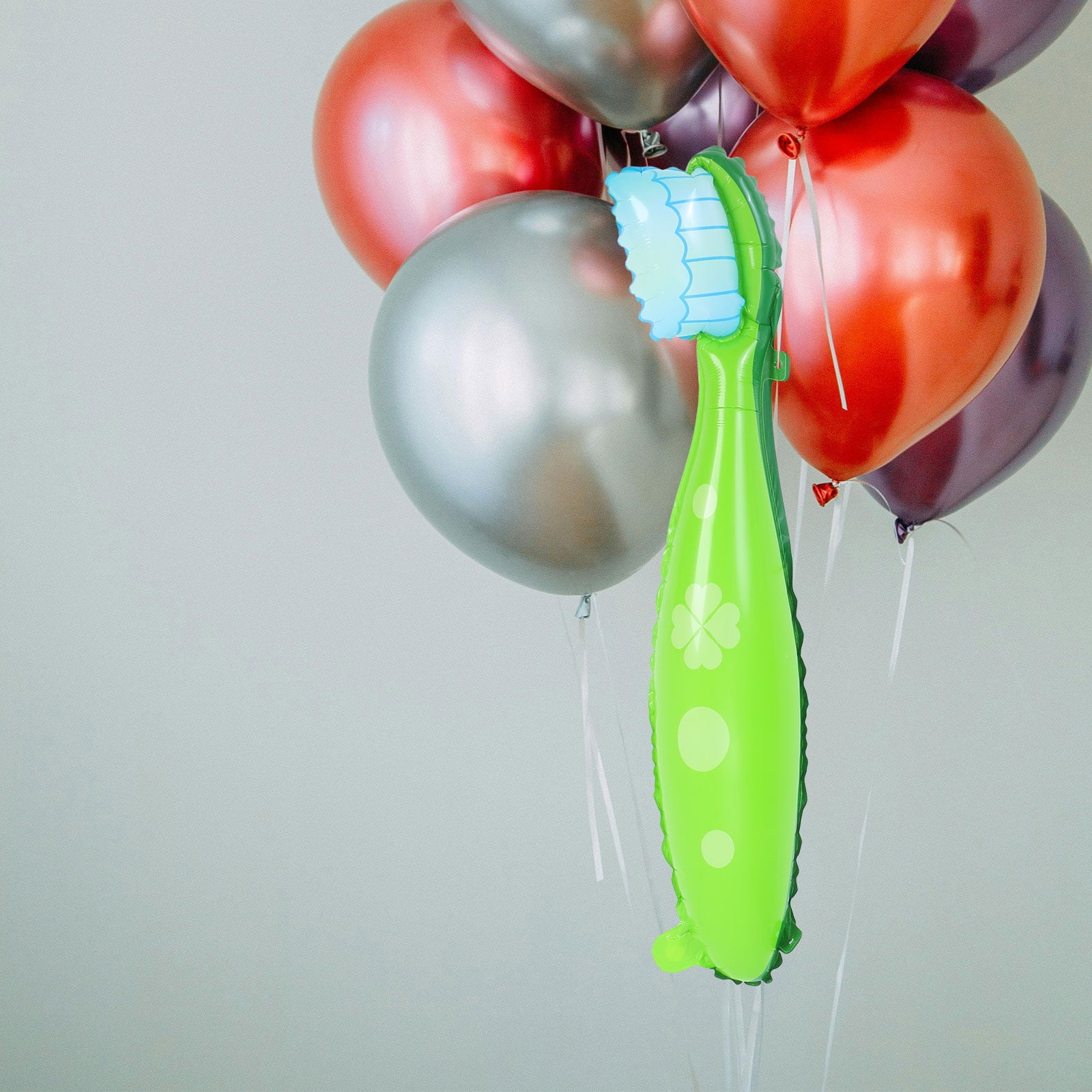 HONMEET 4Pcs Green Toothbrush Balloons for Childrens Day Celebrations ...