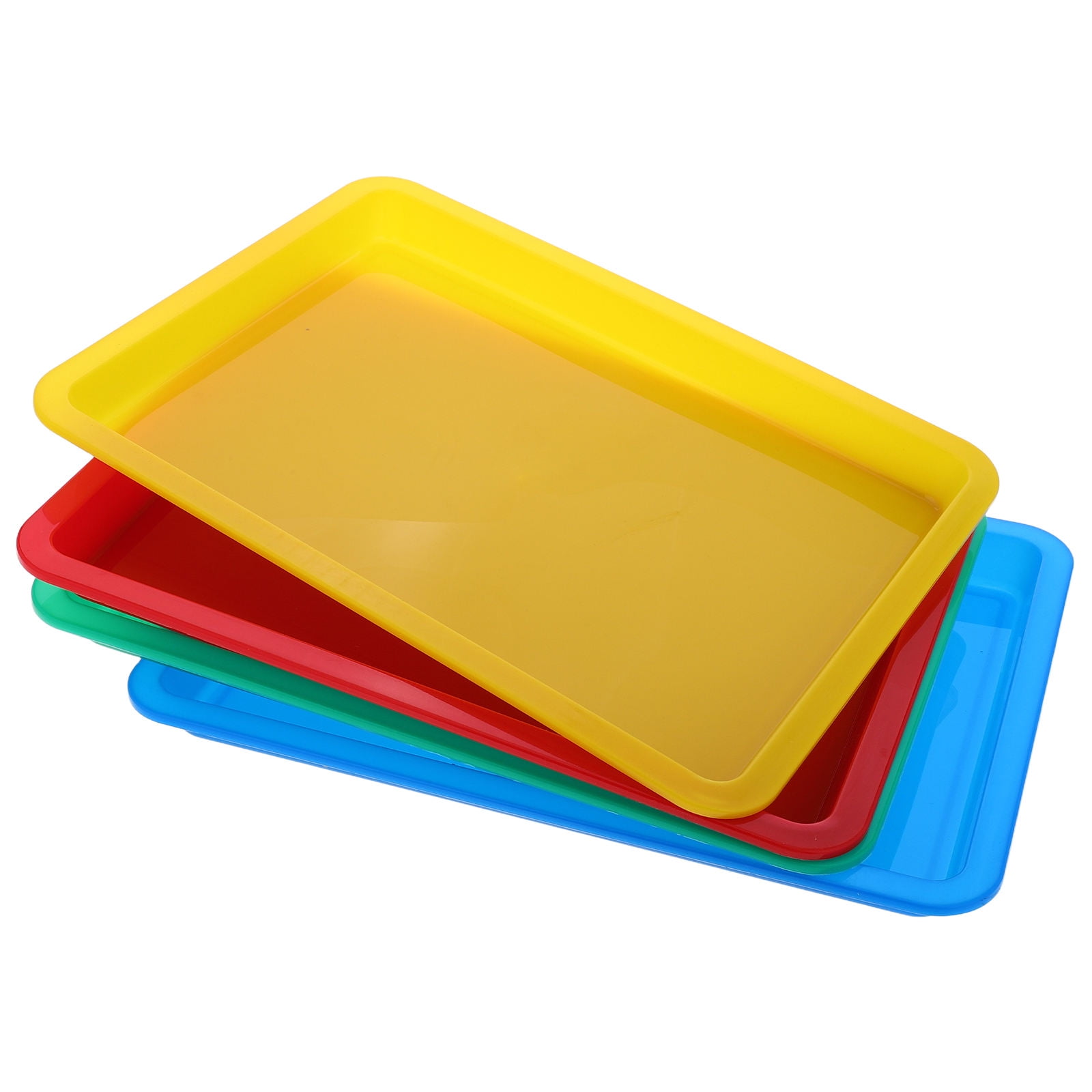 HONMEET 4Pcs Assorted Color Plastic and Art Trays for Multipurpose ...