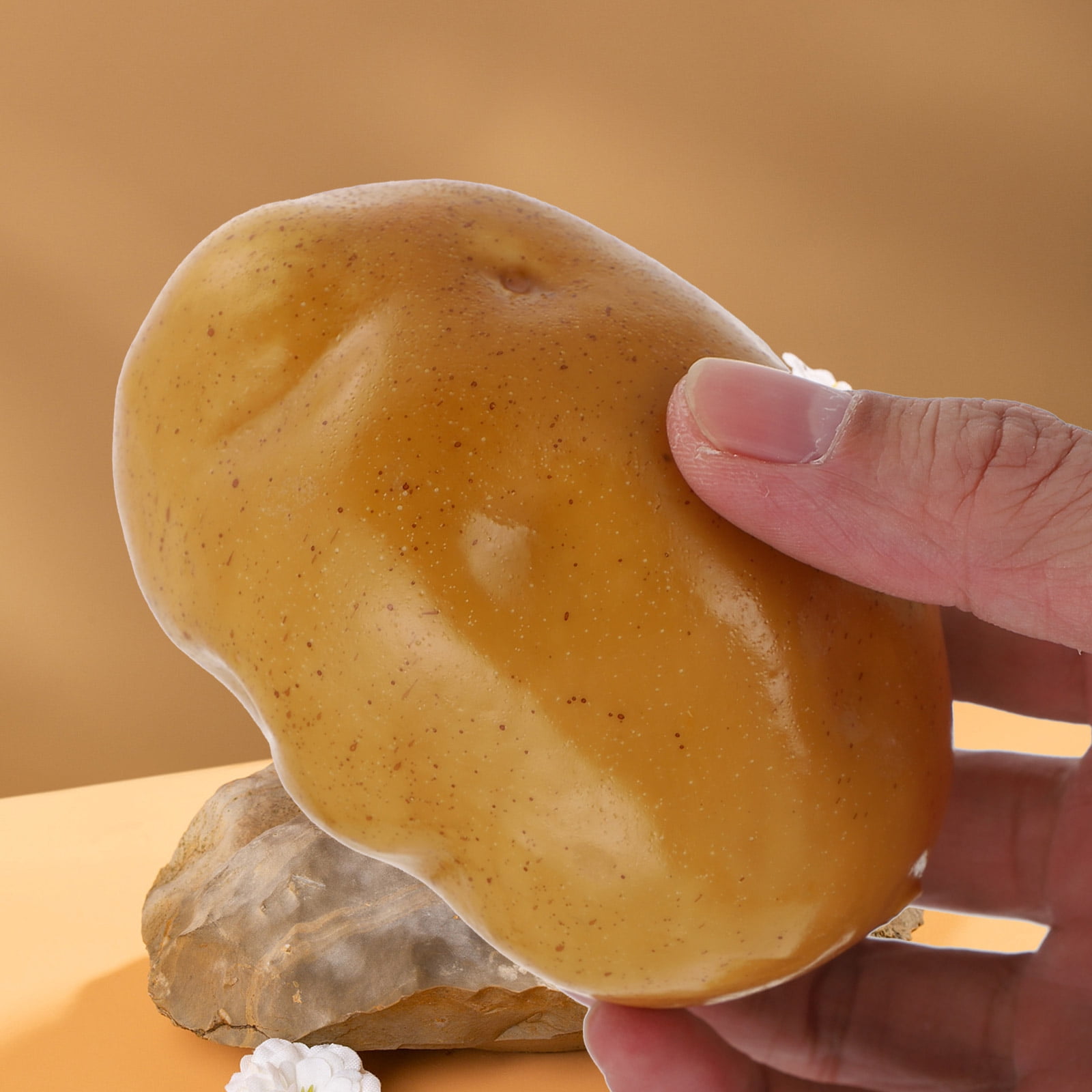 HONMEET 4Pcs Artificial Potato Model Light Brown Lifelike Vegetable ...