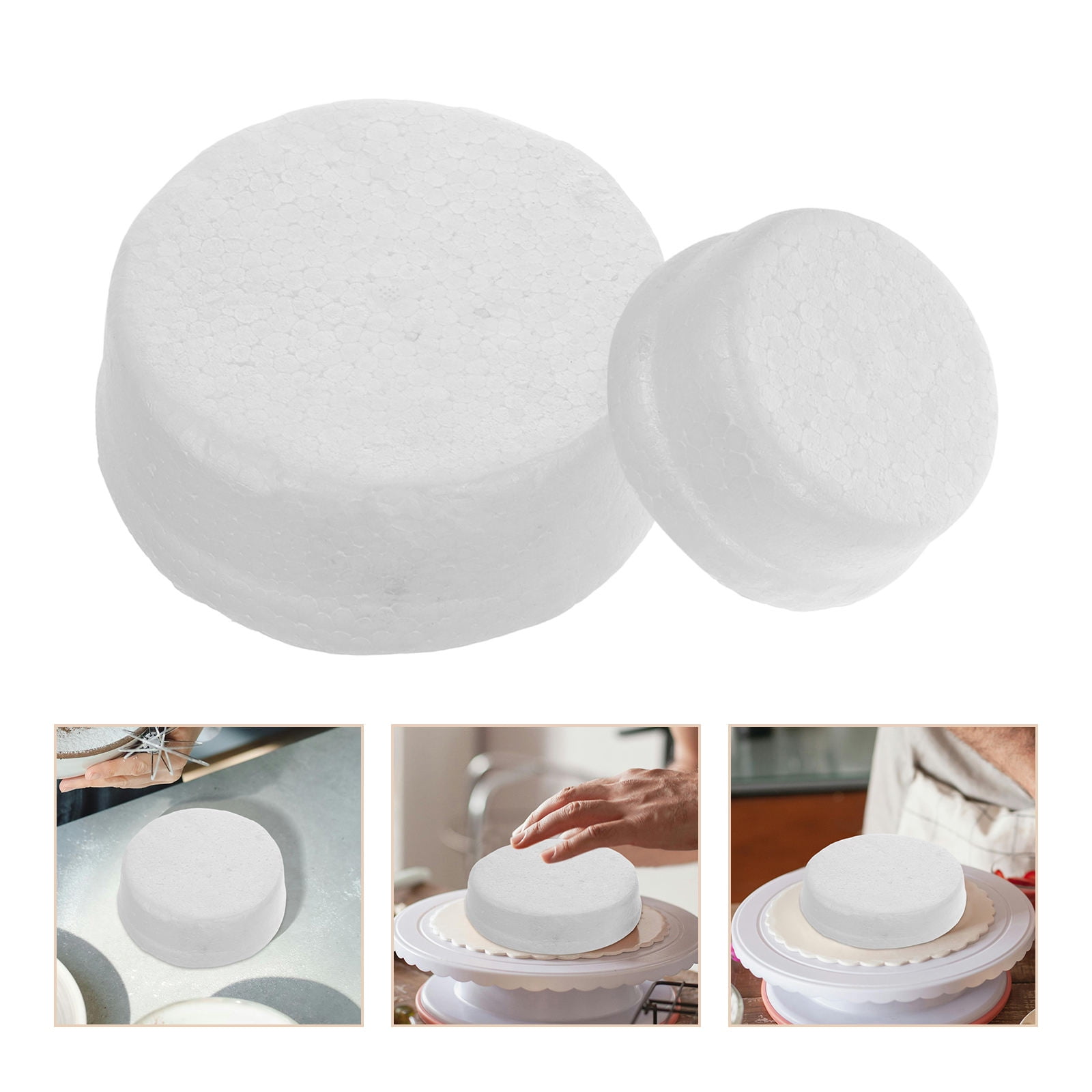 HONMEET 4Set Round Foam Cake Rounds For Christmas Wedding Baby Shower ...