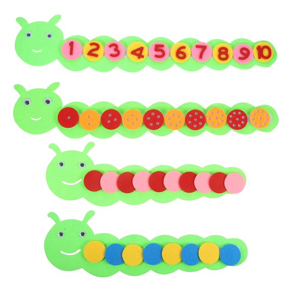HONMEET 4Set Toddler Learning Toys Caterpillar Shape Non-woven Fabrics ...