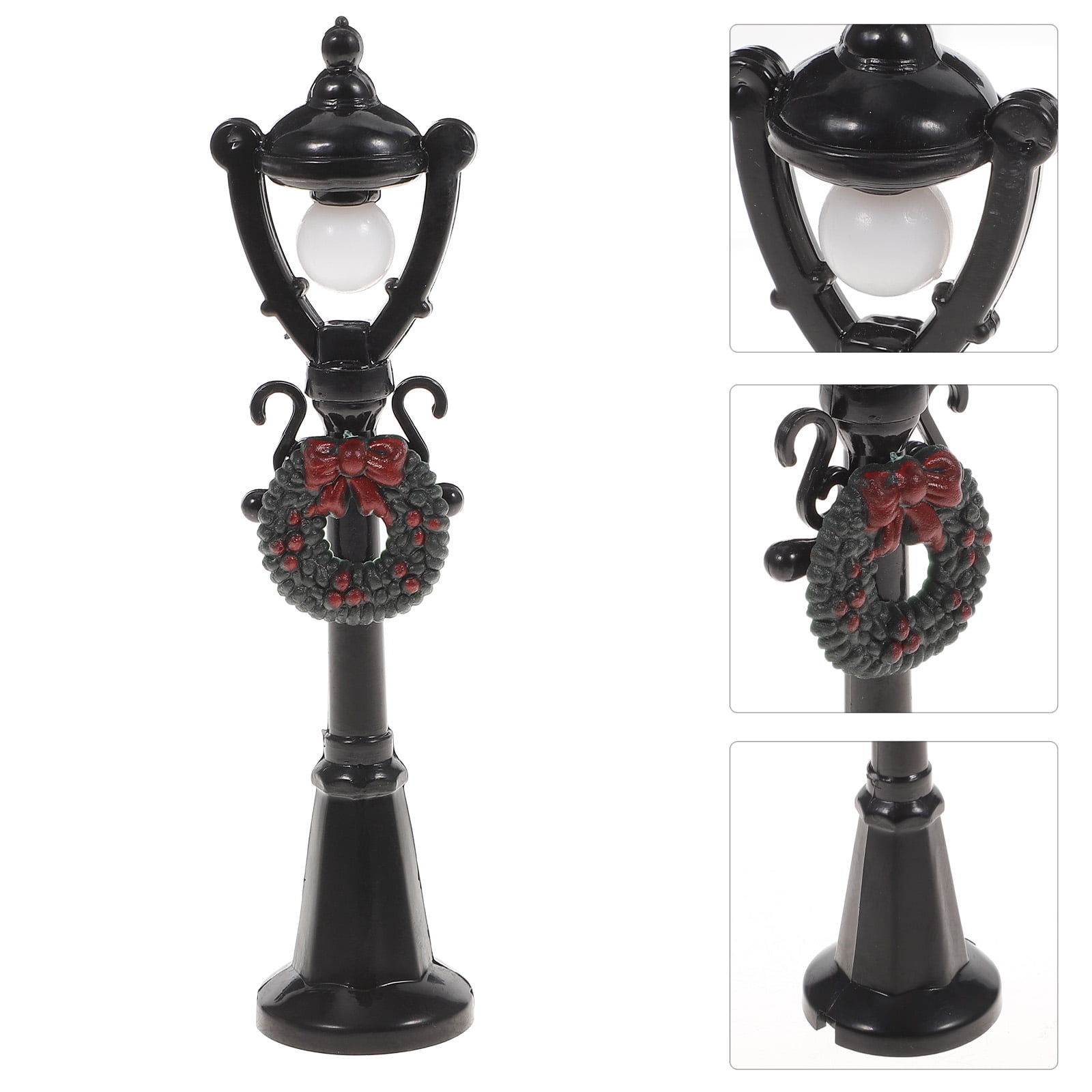 HONMEET Mini House Decor Micro Landscape Street Lamp Black ABS 4Pcs ...