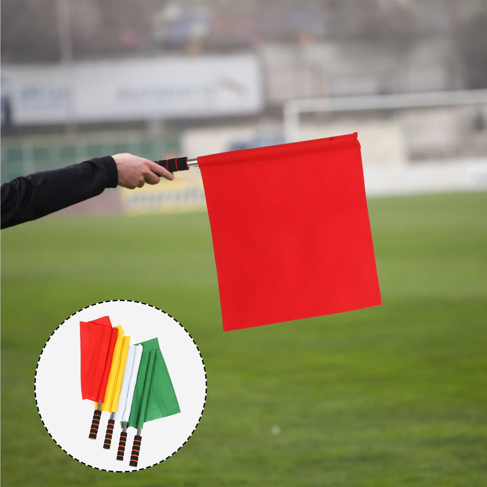 HONMEET 4-Pack Referee Flags Assorted Colors Stainless Steel ...