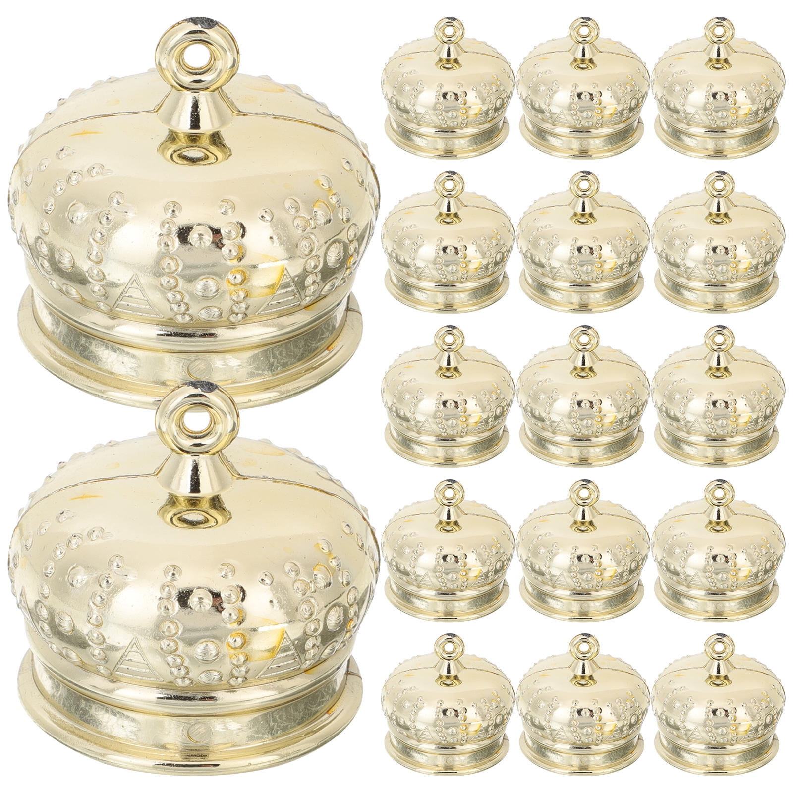 HONMEET Diy Ornaments Hanger DIY End Caps Golden Plastic 50Pcs for ...