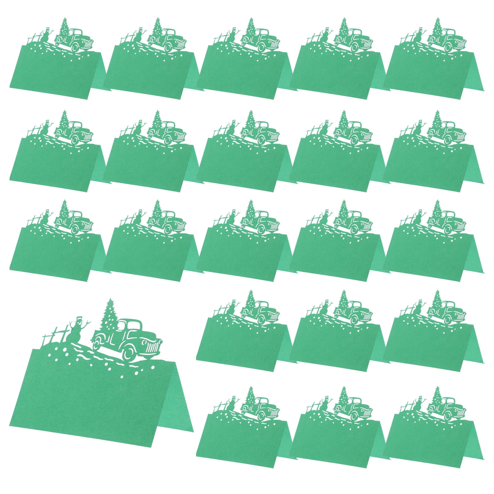 HONMEET Christmas Table Cards Intricate Cutout Design Paper Place Cards ...