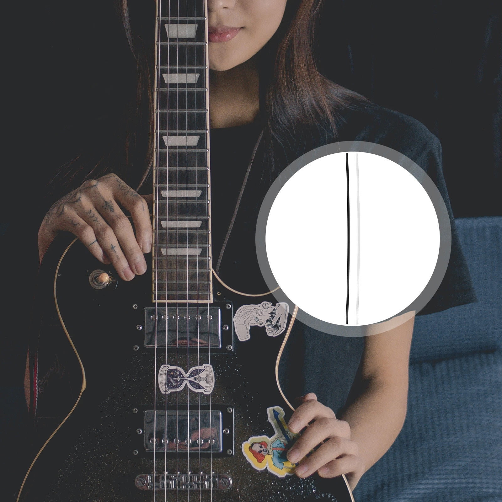 HONMEET 50Pcs Circular Guitar Side Dot Marker for Fretboard Decoration ...