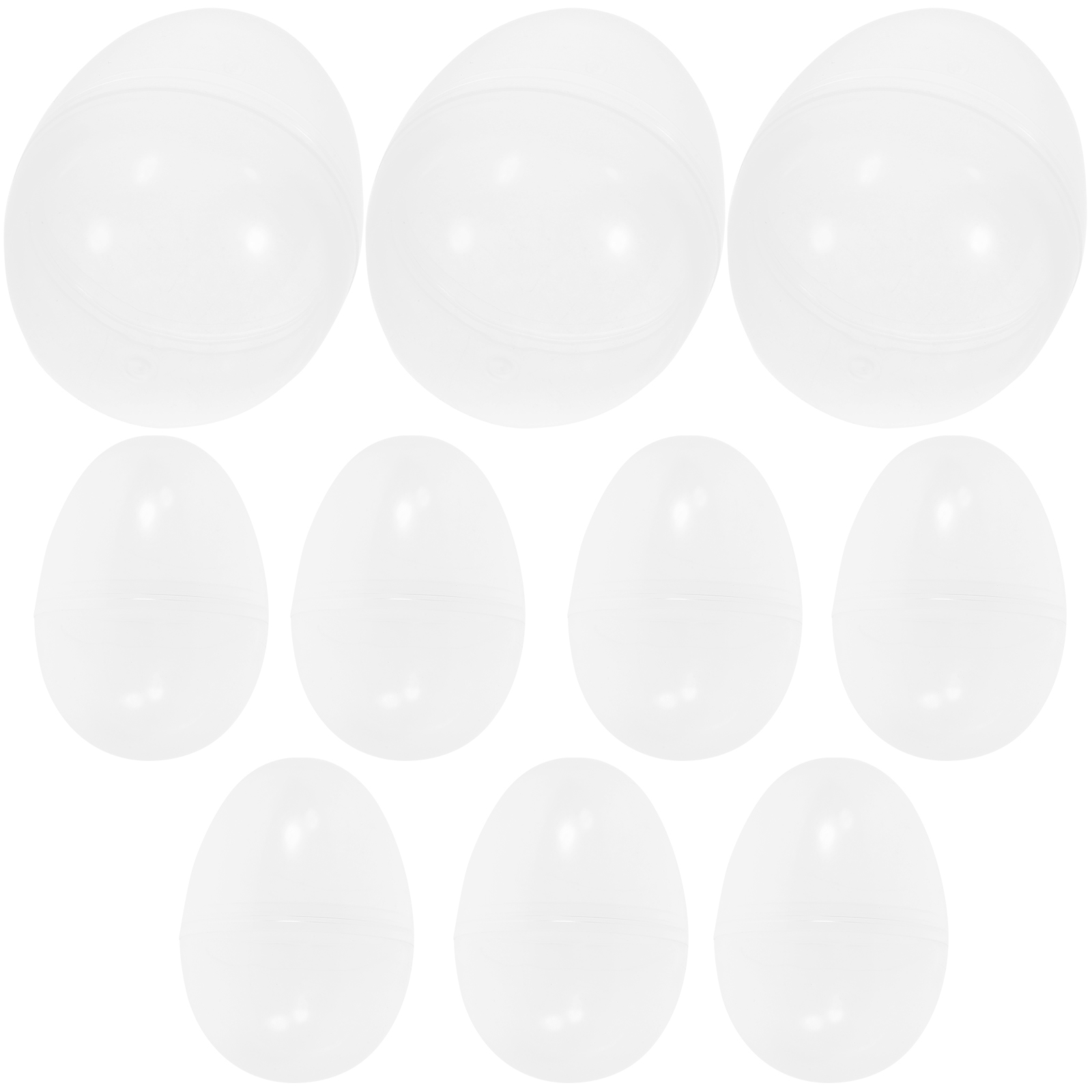 HONMEET 50Pcs Clear Plastic Fillable Eggshell Balls for Collectors and ...