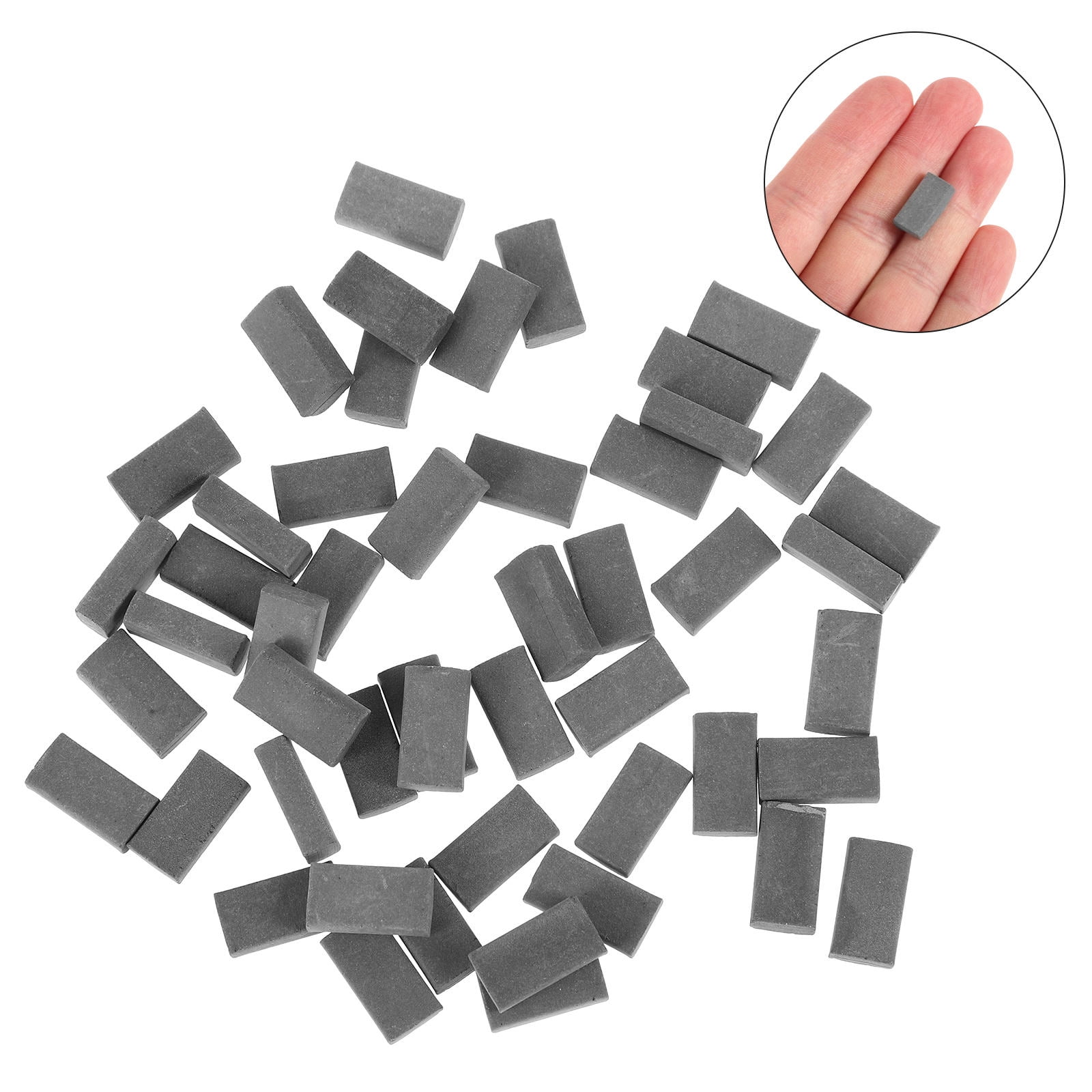 HONMEET 50pcs Mini Clay Bricks Building Blocks for Dollhouse, Realistic ...