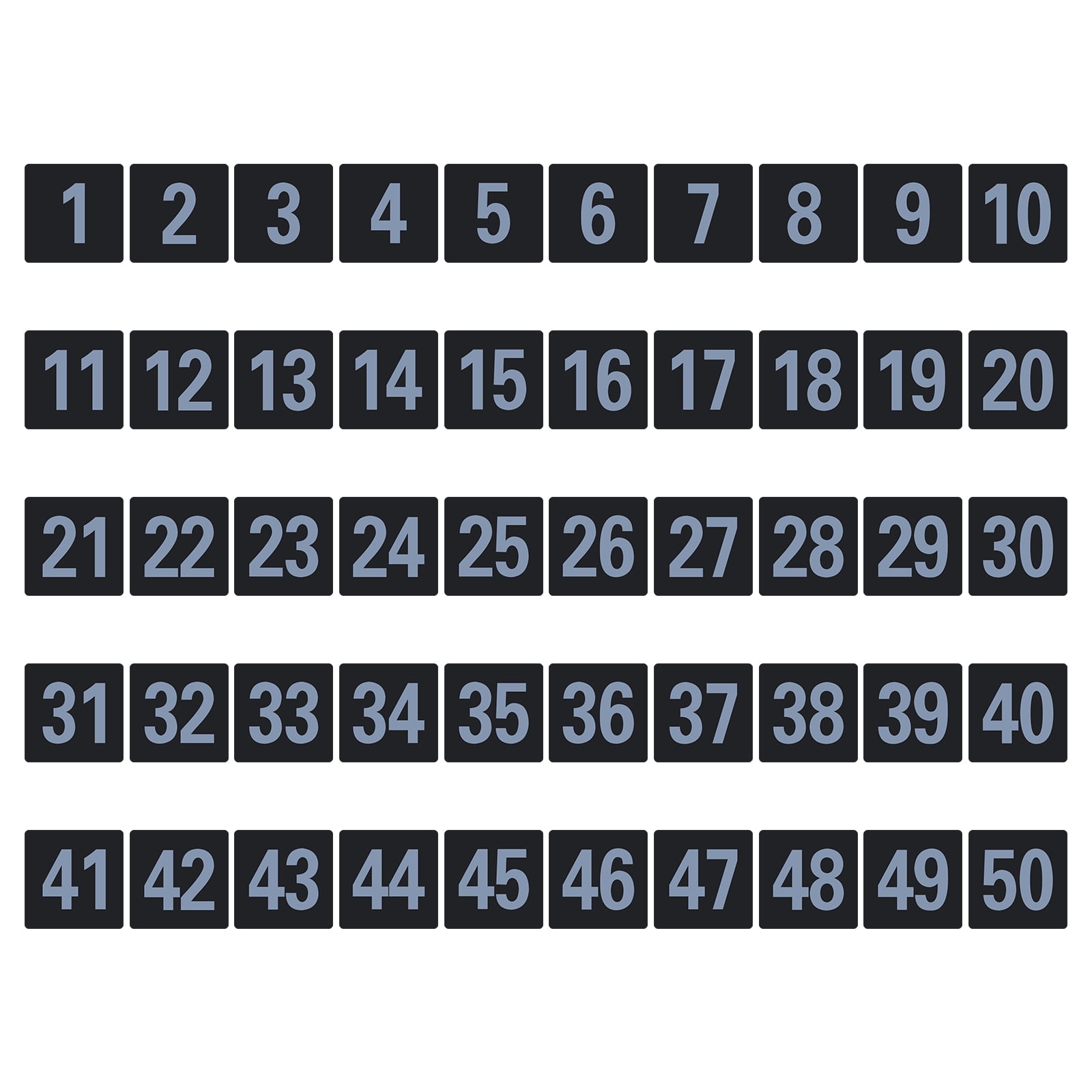HONMEET 50Pcs Table Number Signs For Restaurants And Bars Black PVC 3 ...