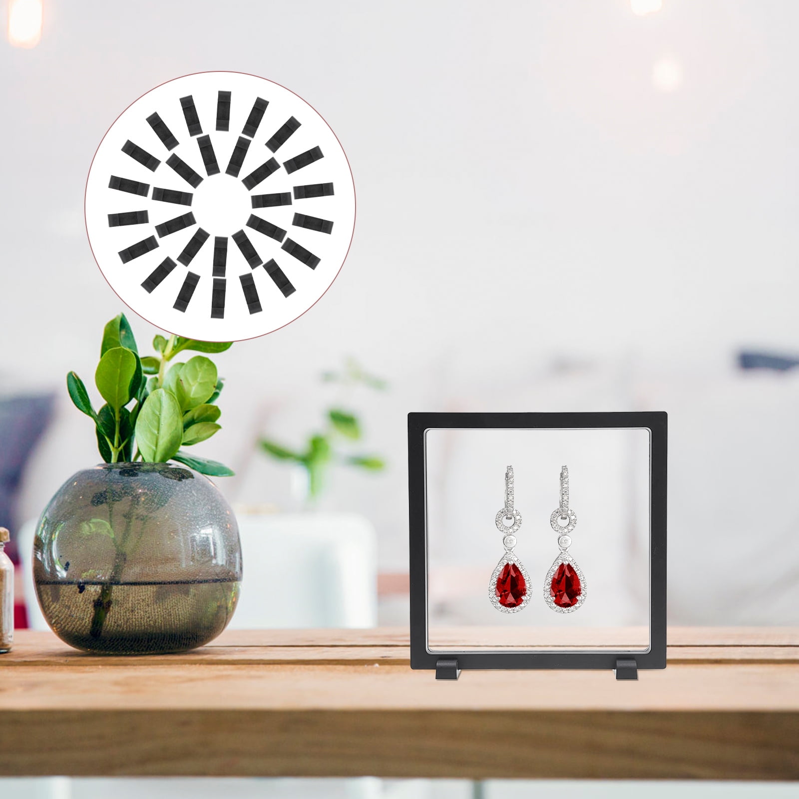 HONMEET 50Set Black Plastic Stamps Rack Bases for Display Stand and ...