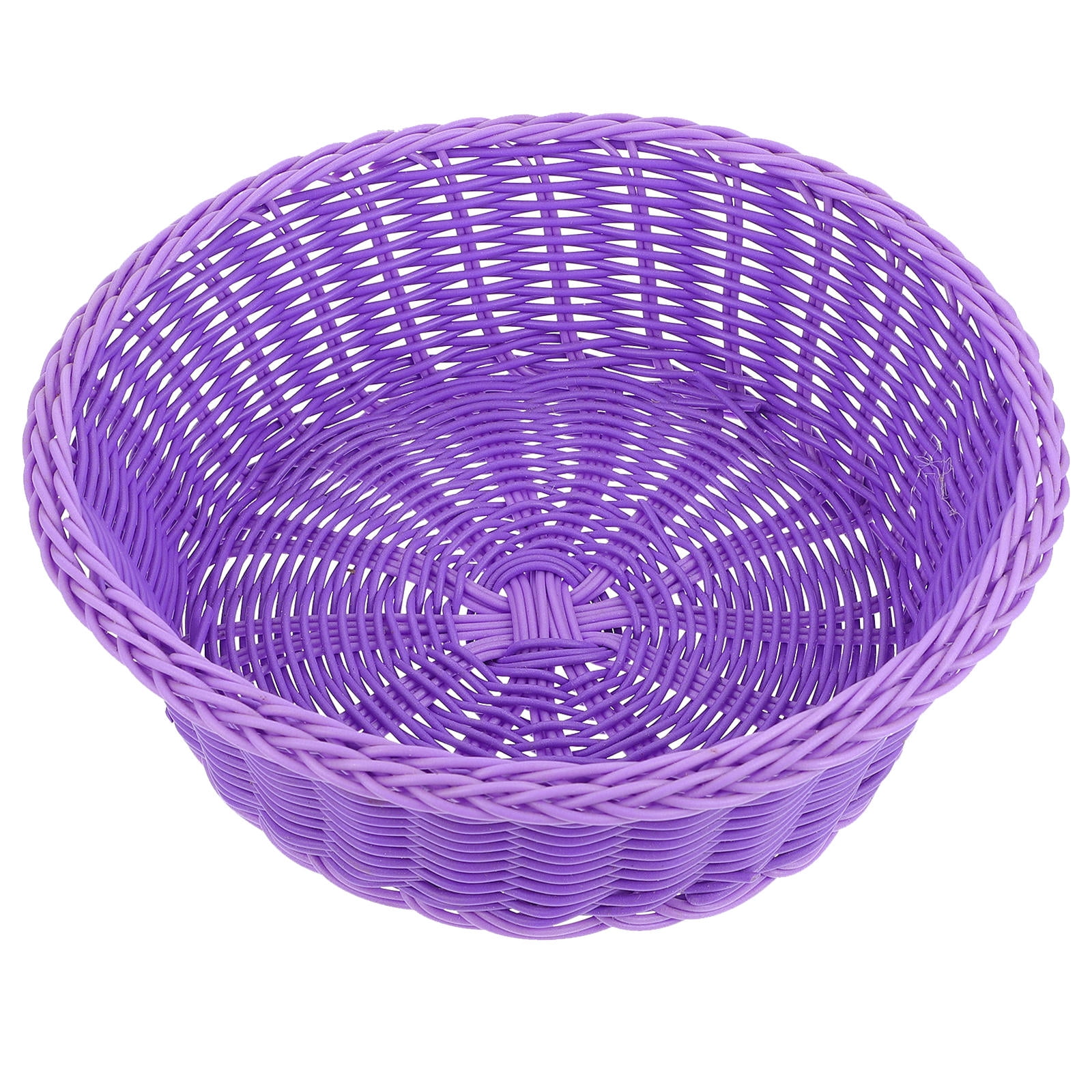 HONMEET Round Simple Style Plastic Imitation Rattan Food Storage Basket ...